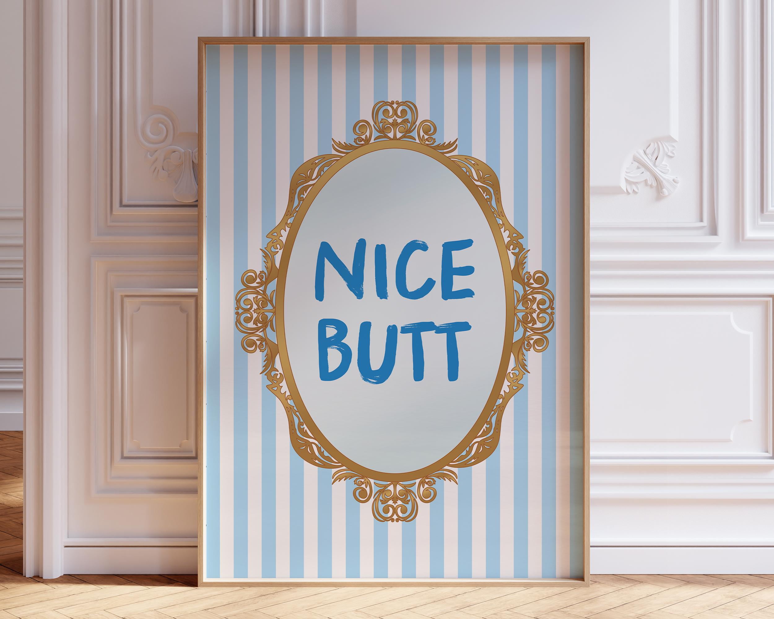 POSTER Nice Butt Print, Trendy Bathroom Wall Art, , Funny Bathroom ...