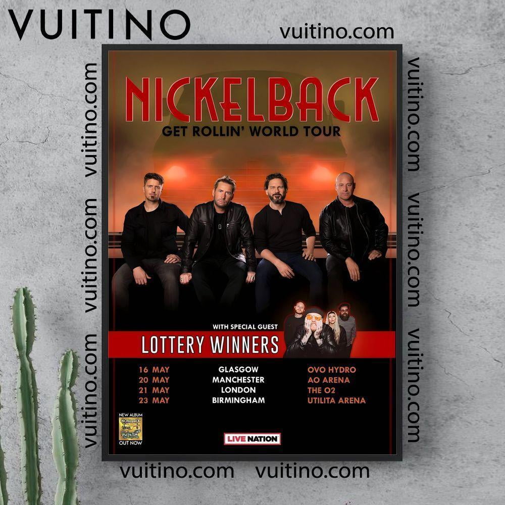 POSTER Nickelback Get Rollin 2024 Uk Tour Vertical Poster-16x24 ...