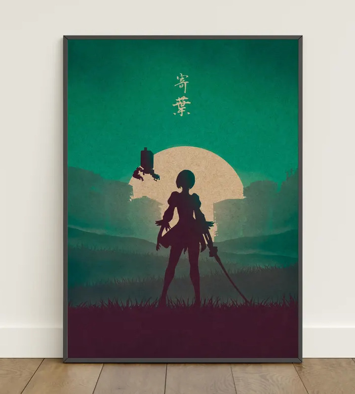 POSTER Nier Automata Poster | Retro Print | Wall Art | Kraft Paper ...