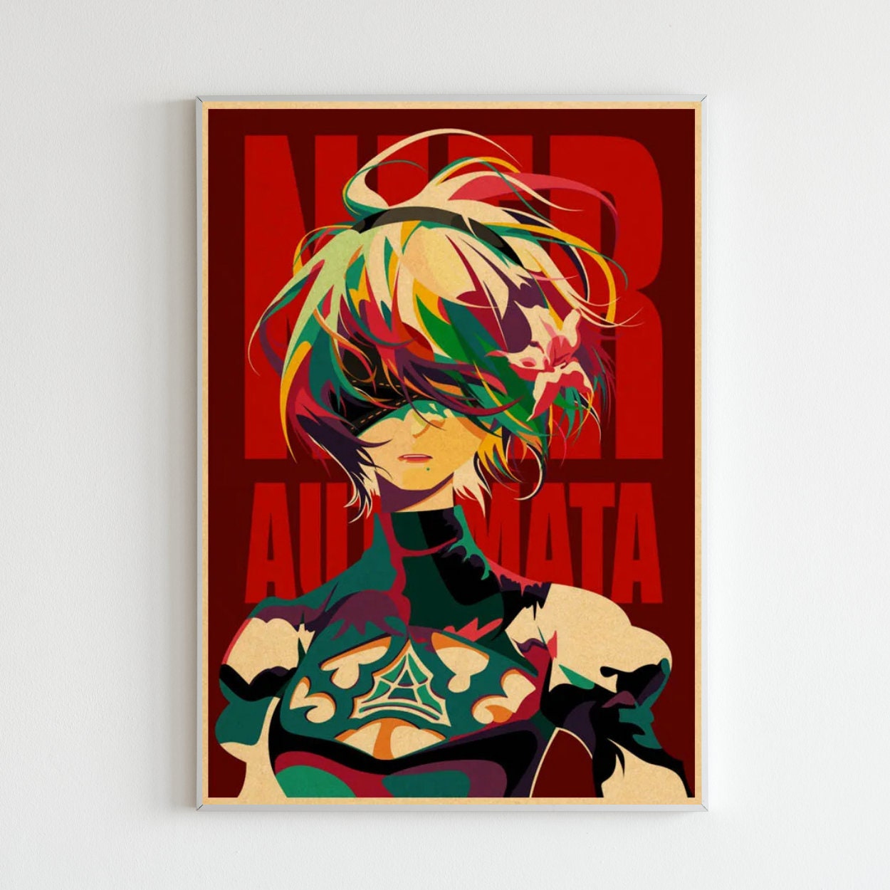 POSTER Nier: Automata Retro Poster, 2B Wall Art, Game Vintage Print ...