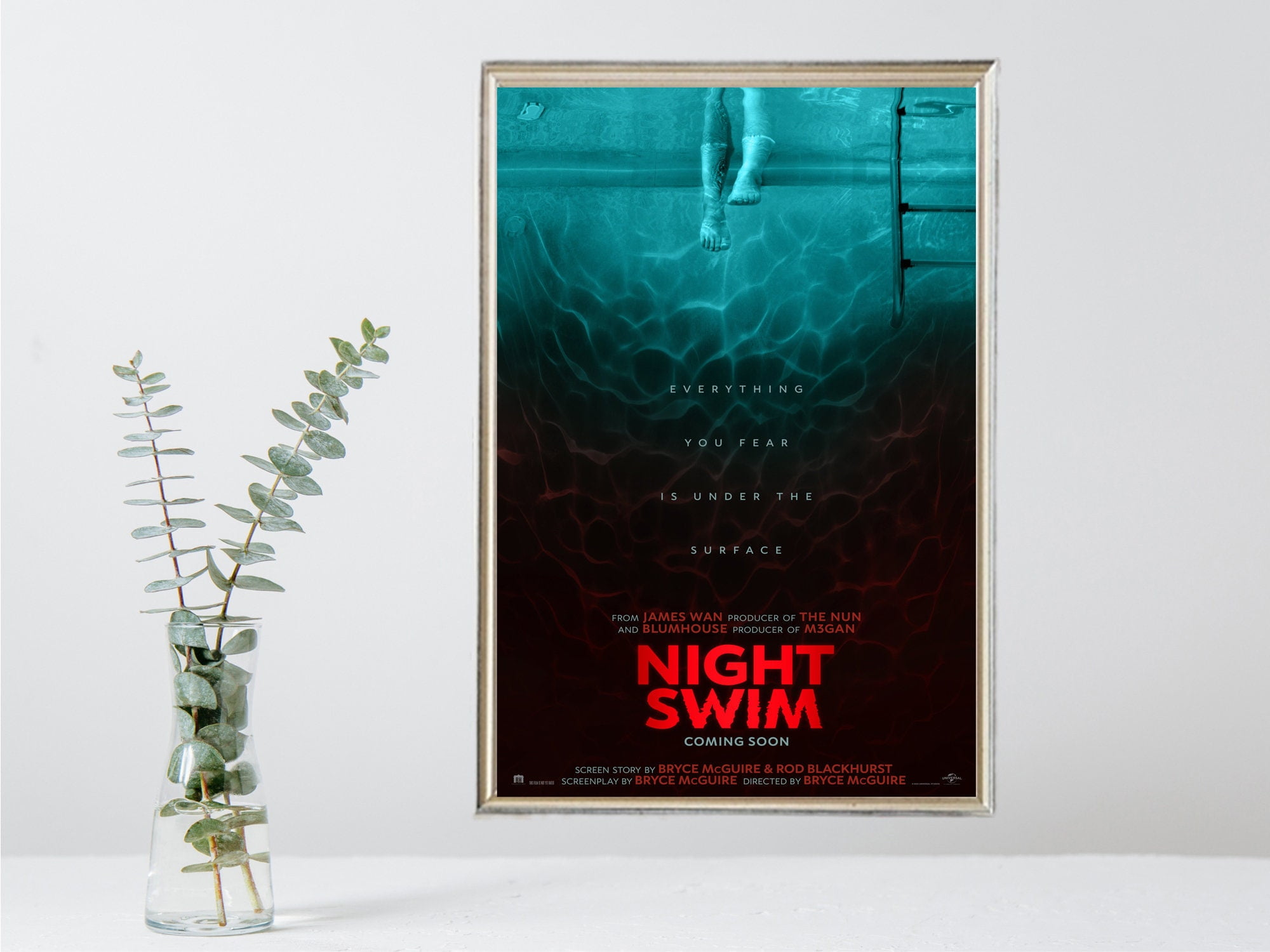 POSTER Night Swim Movie Poster- Vintage Movie Poster - Limited Edition ...