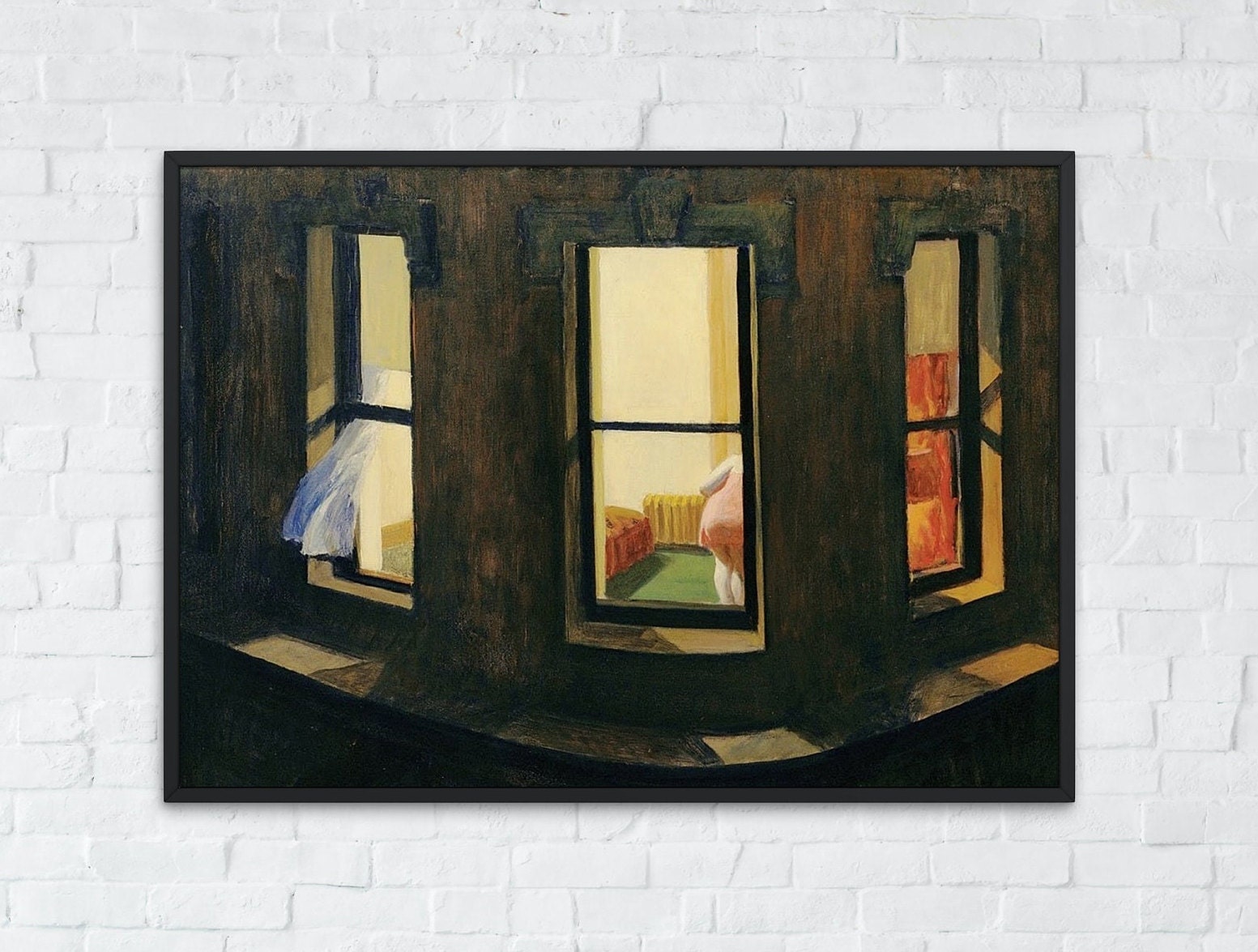 POSTER Night Windows Painting, Edward Hopper, Wall Art Decor, Famous ...