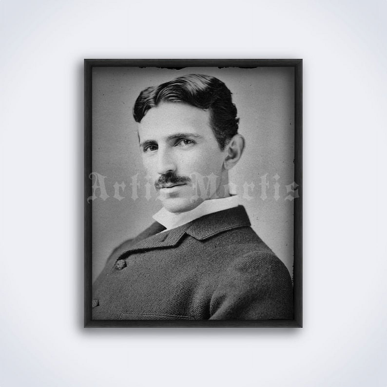 POSTER Nikola Tesla vintage photo portrait - inventor, scientist ...