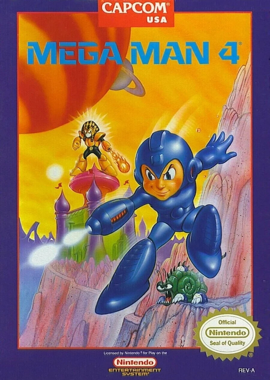 POSTER Nintendo Classic Art - Mega Man 4 Video Game Cover Poster-12x18 ...