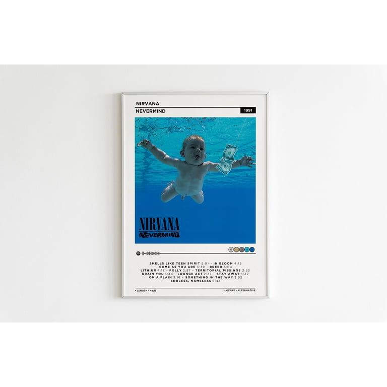 Nevermind Album Cover Nirvana Nevermind 20th Anniversary CD Framed