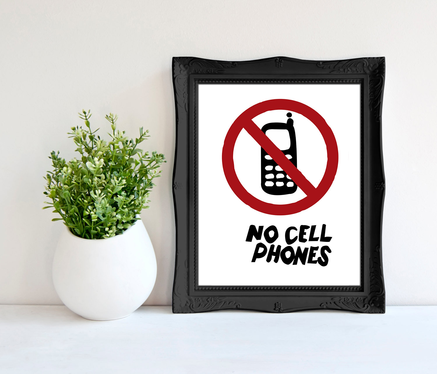 POSTER No Cell Phones print, no cell phones poster, no cell phones wall ...