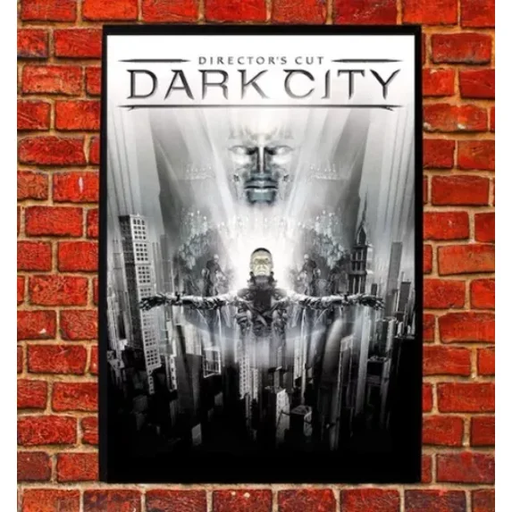 POSTER Noir Sci-Fi Poster, Dark City-Inspired Artwork, Mysterious Wall ...