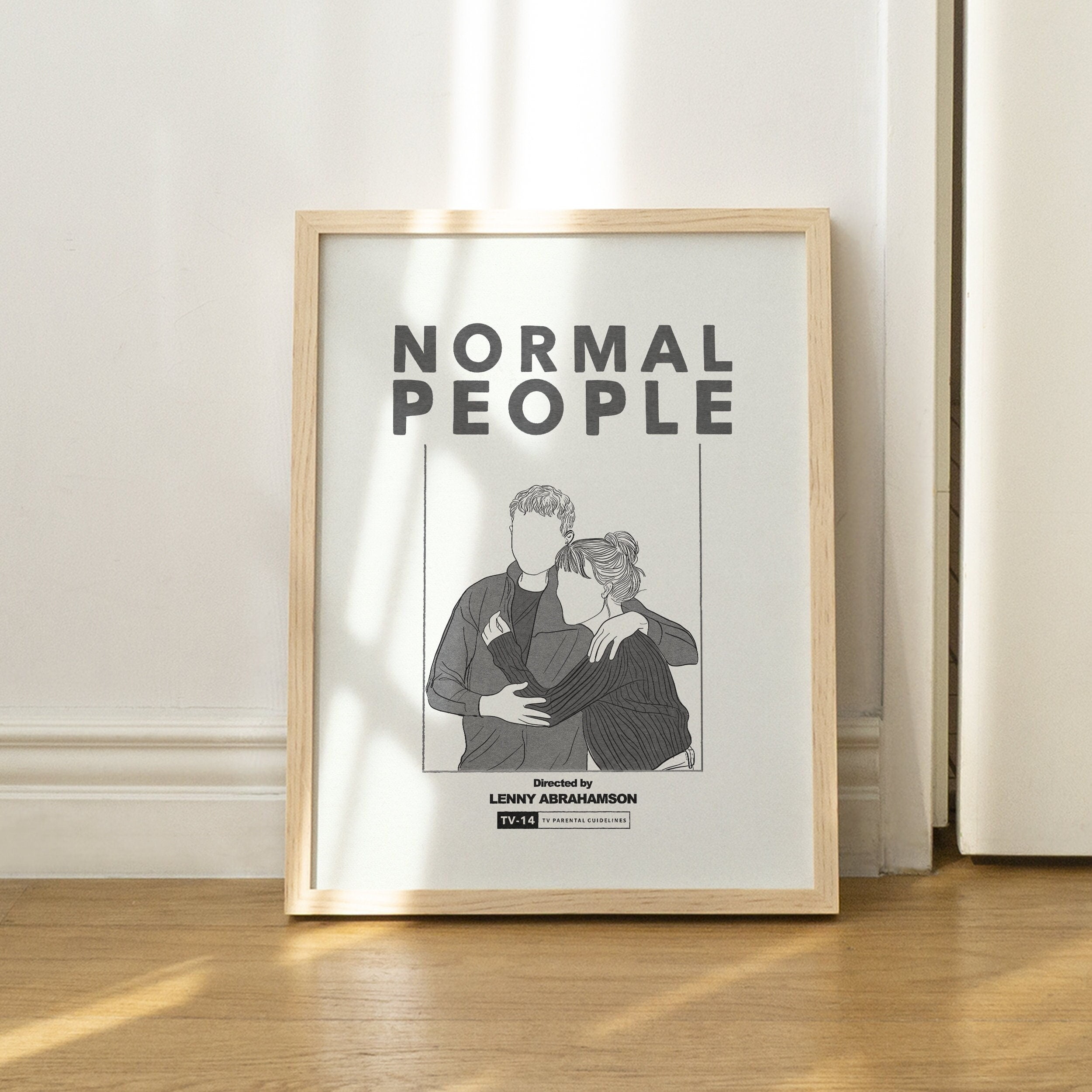 POSTER Normal People Poster | Lenny Abrahamson | Tv Show Poster | Black ...