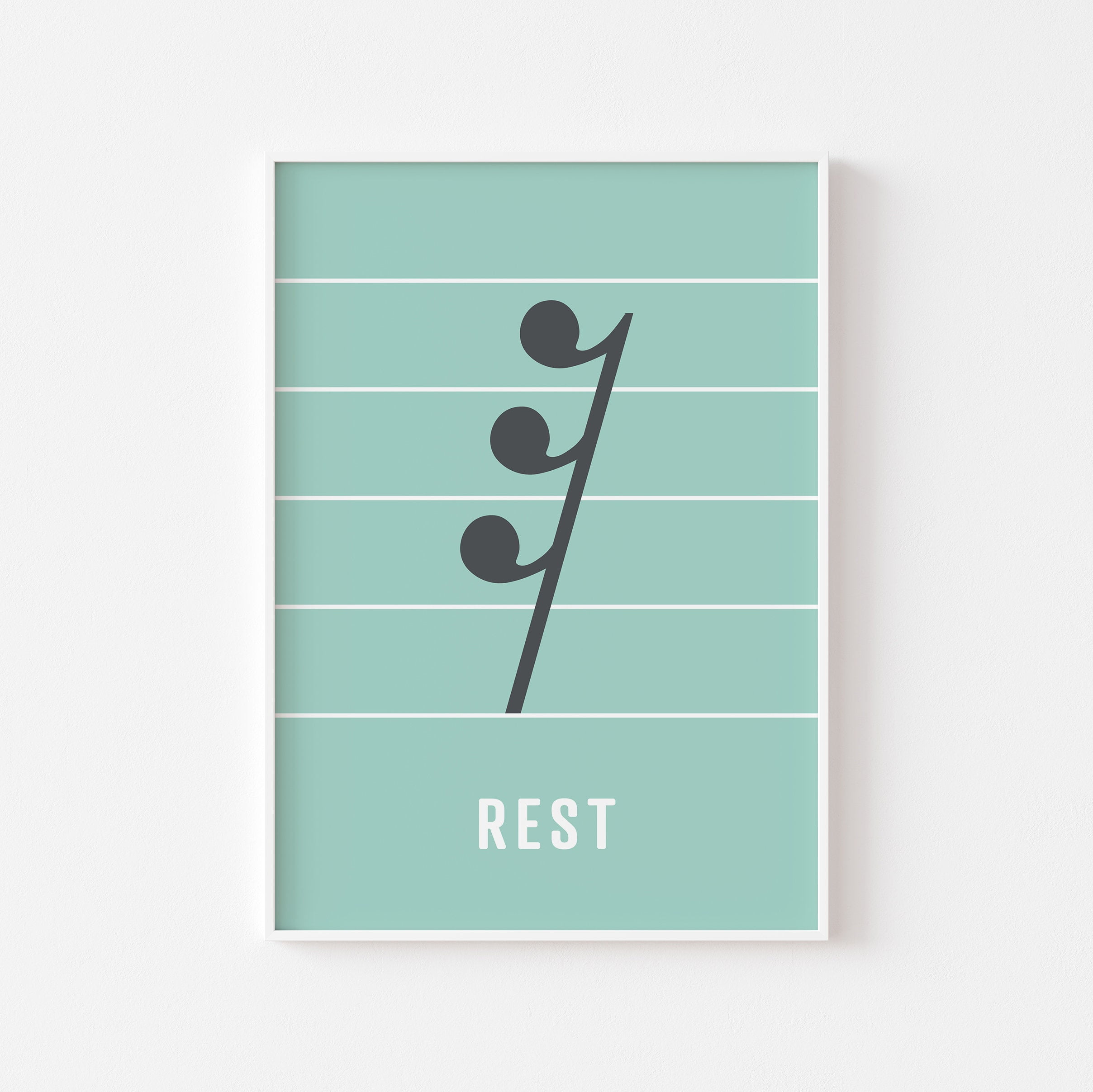 POSTER Note Rest Print - 32nd Note, Music Theory Poster, Musical Note ...