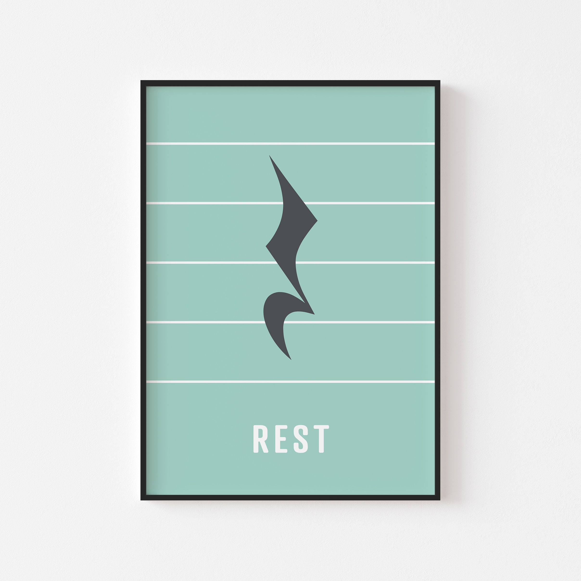 POSTER Note Rest Print - Crotchet Quarter Note, Music Theory Poster ...