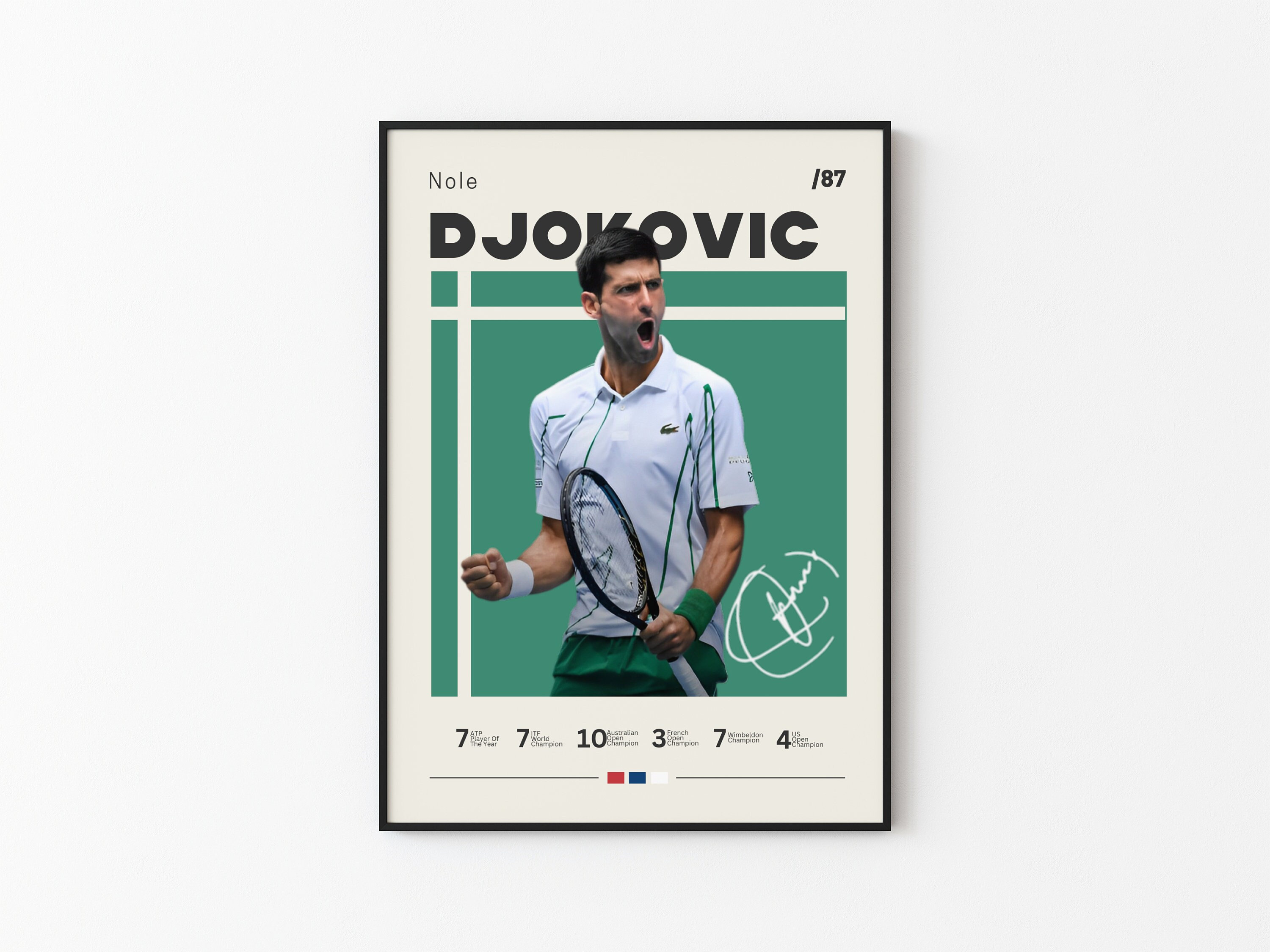 POSTER Novak Djokovic Poster, Tennis Print, Tennis Poster, Minimalist ...