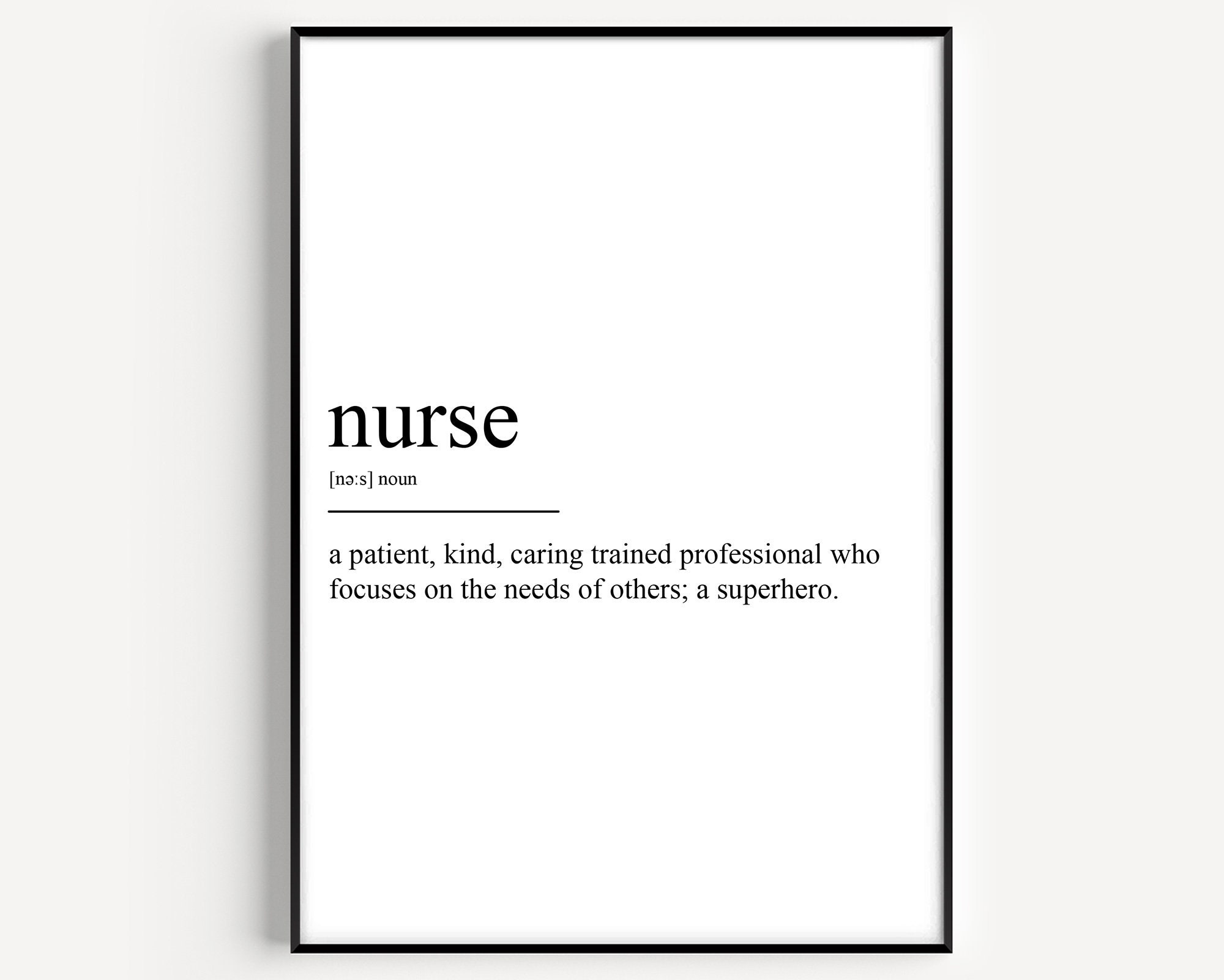 POSTER Nurse Definition Print - Version 2-UNFRAMED - Walmart.com