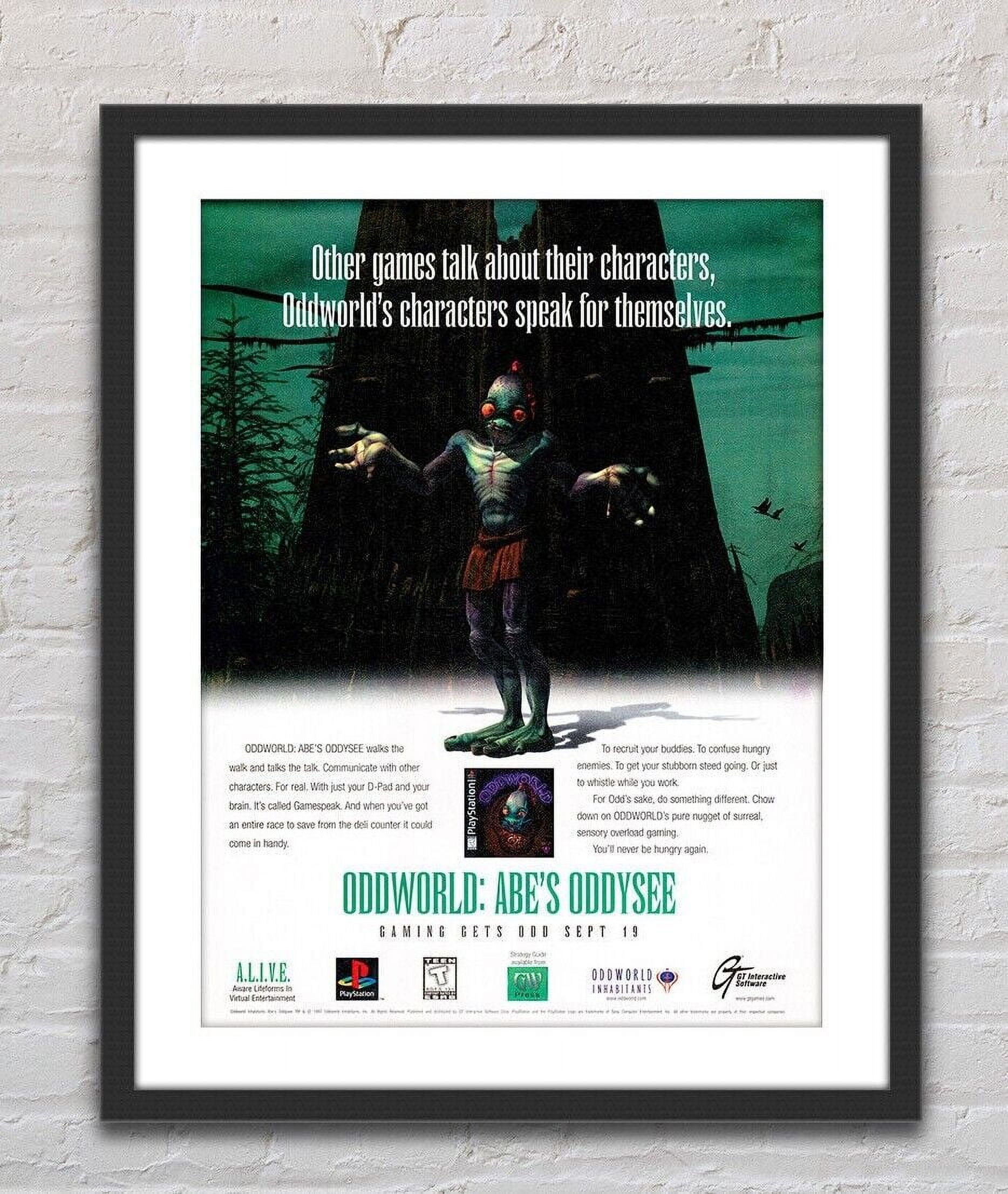 POSTER Oddworld Abe's Oddysee Playstation PS1 Poster-12x18-UNFRAMED ...