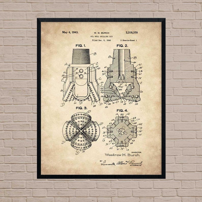 POSTER Oil Rig, industrial art, texas art, oil derrick, oil worker, oil ...