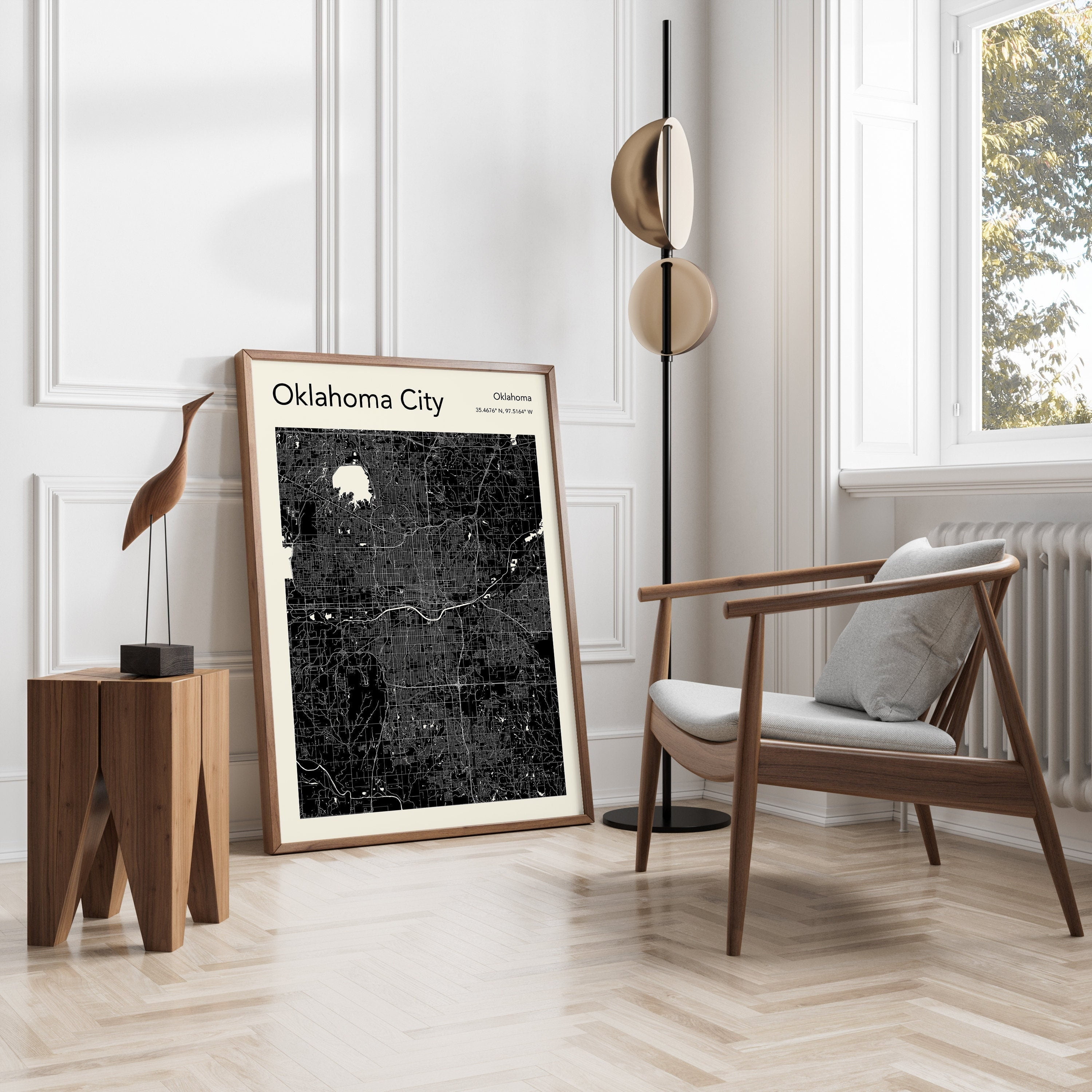 POSTER Oklahoma City Map Print, , Oklahoma City Map, Modern Map Design ...