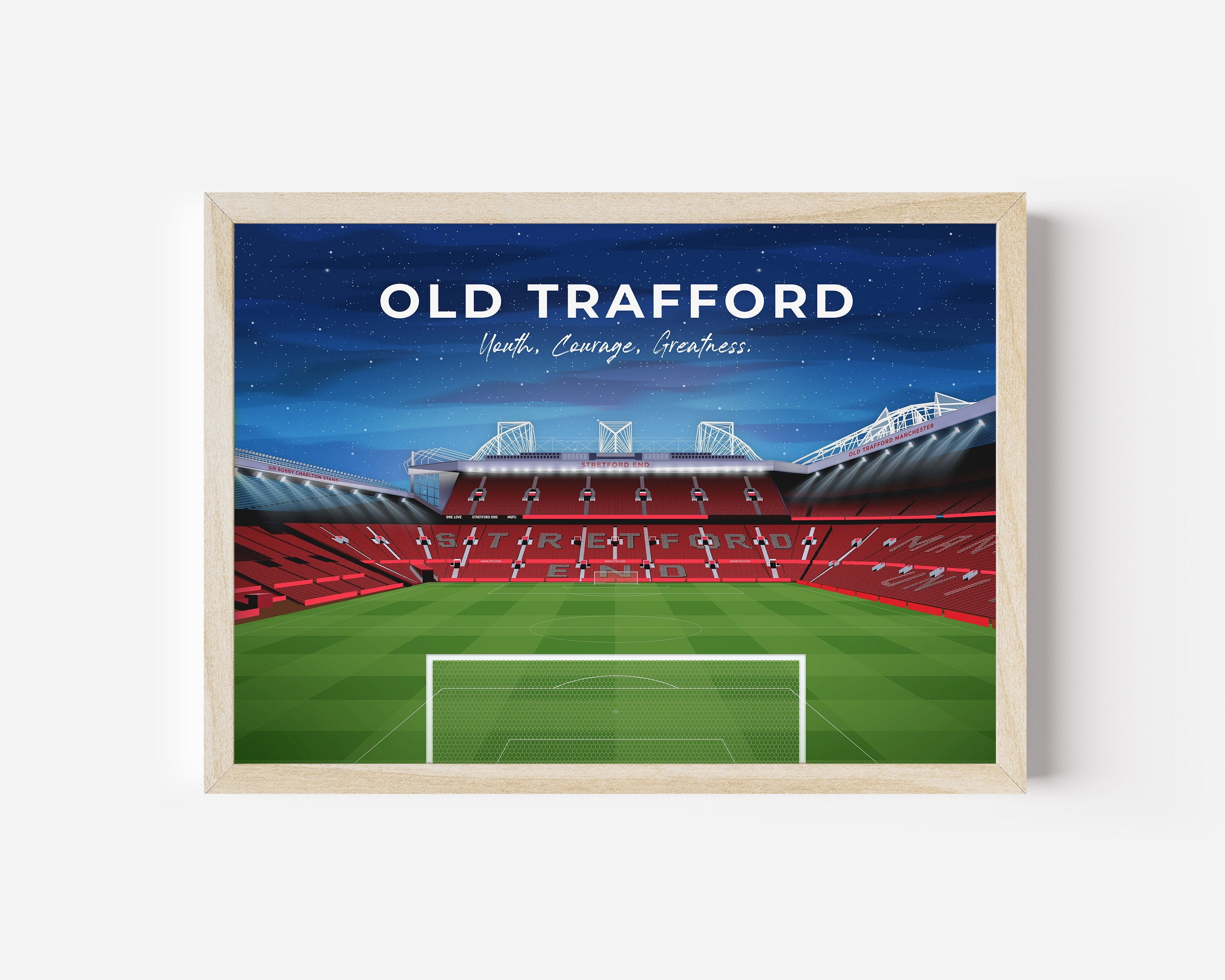 POSTER Old Trafford Stadium Poster, Manchester United Stadium Poster ...