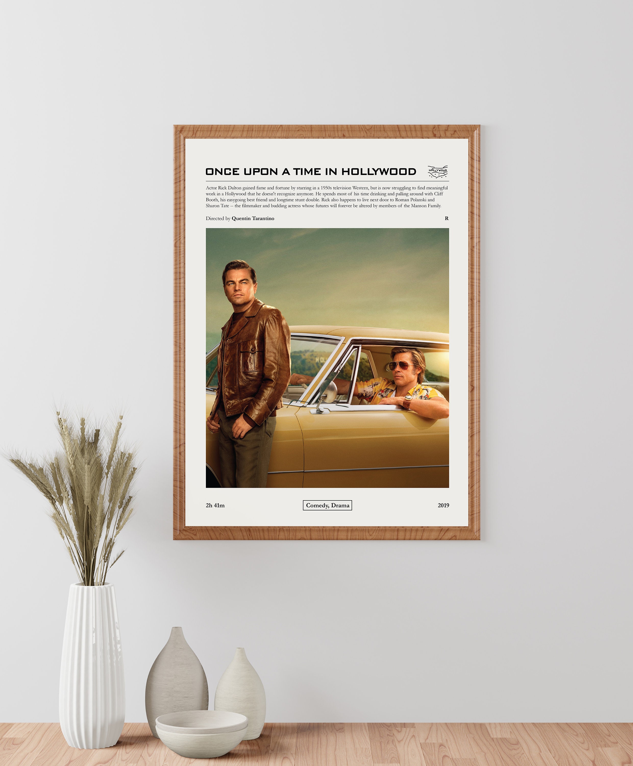 POSTER Once Upon A Time in Hollywood Minimalist Movie Poster | Quentin ...