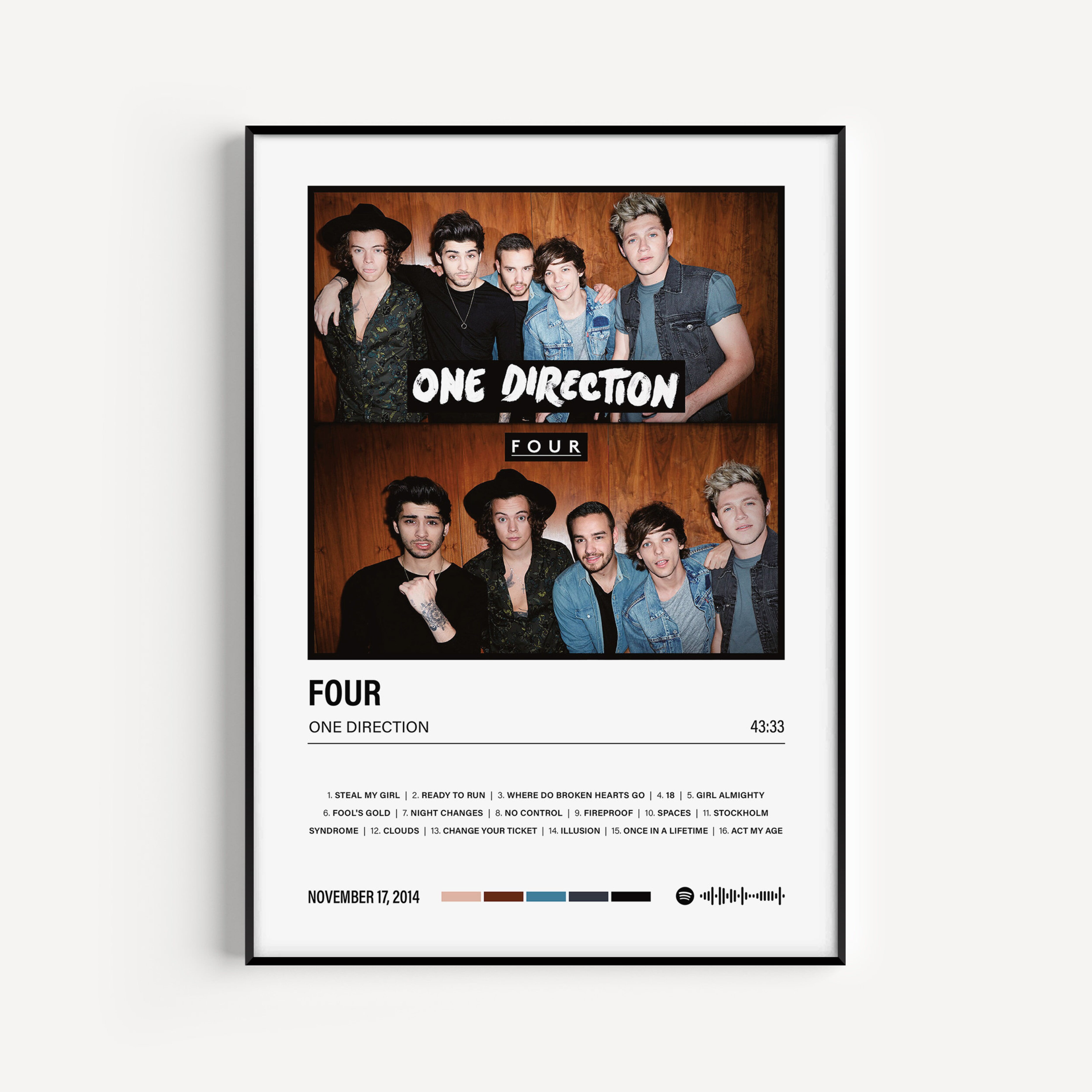 POSTER One Direction | Four | Four Tracklist | One Direction Album ...