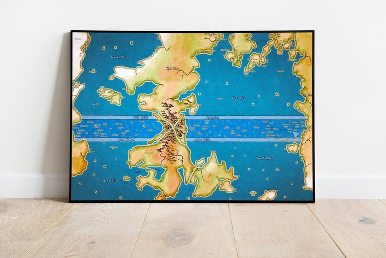 POSTER One Piece World Map, Anime World Map, Anime Wanted Map, World ...