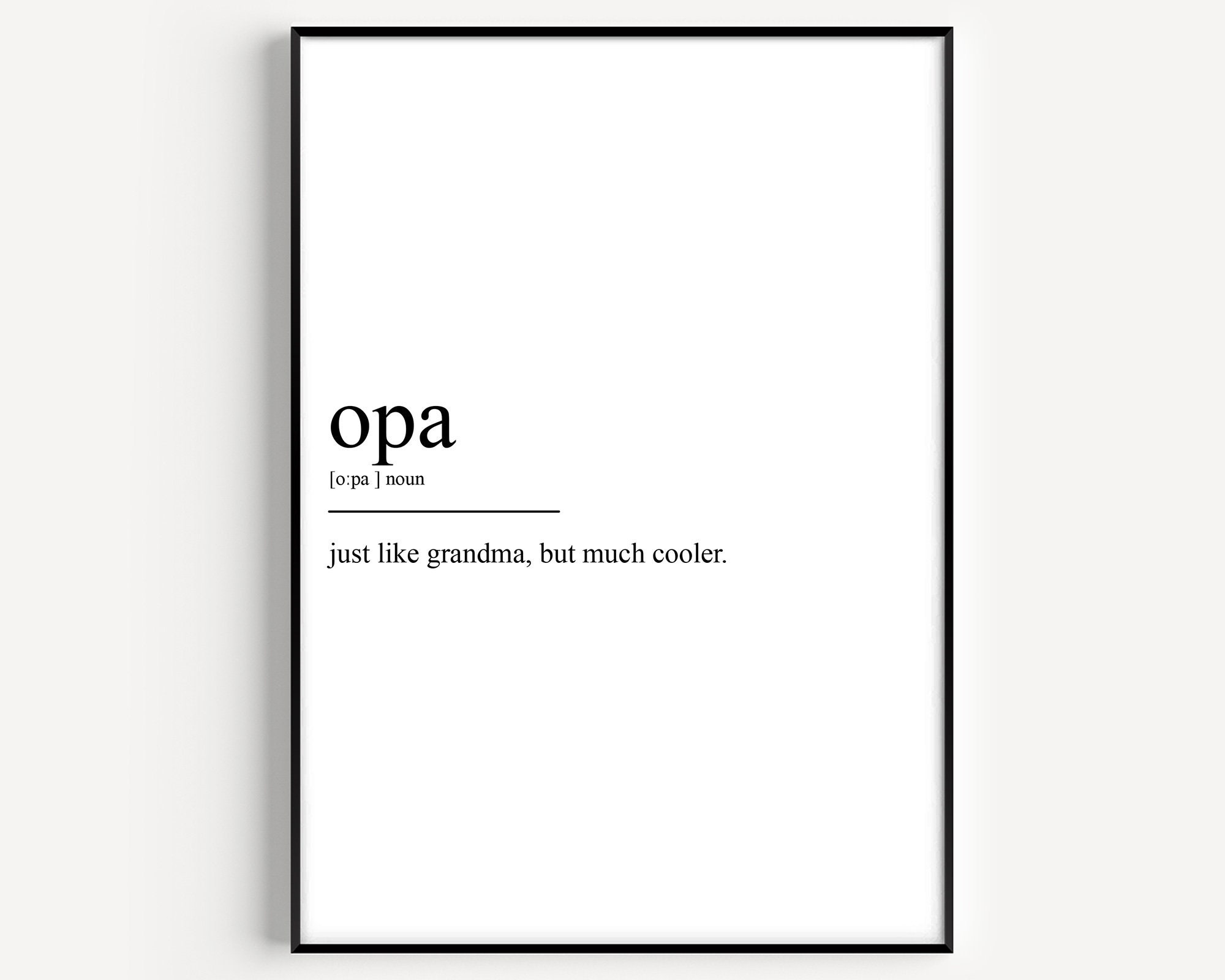 POSTER Opa Definition Print version 2-UNFRAMED - Walmart.com