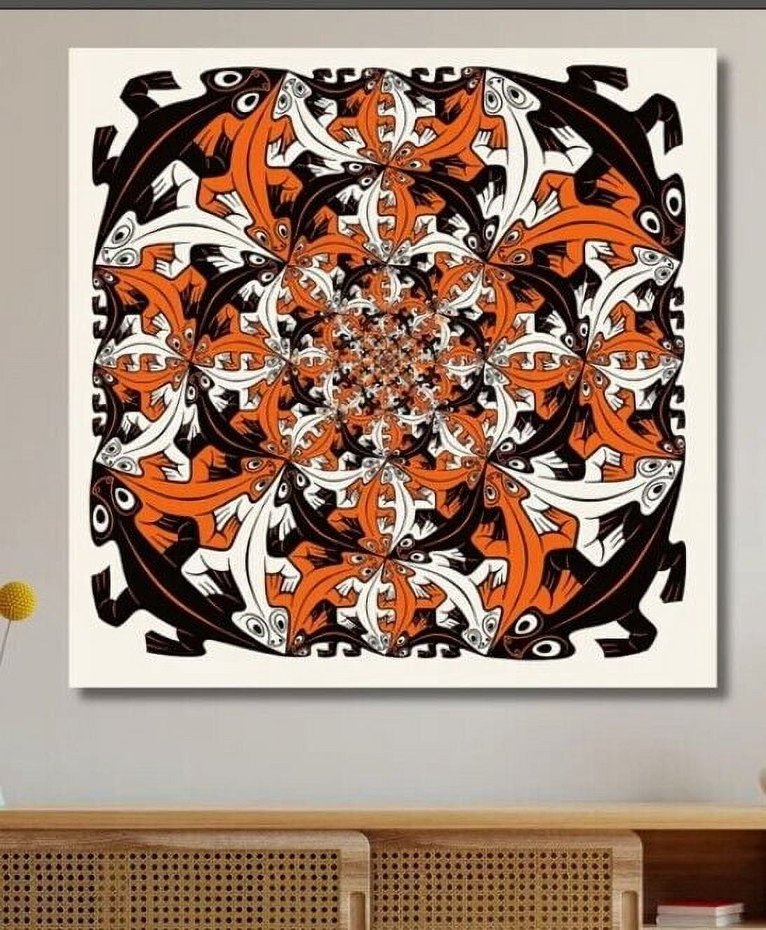 POSTER Optical Illusion Maurits Cornelis Escher Animals Ready To Hang ...