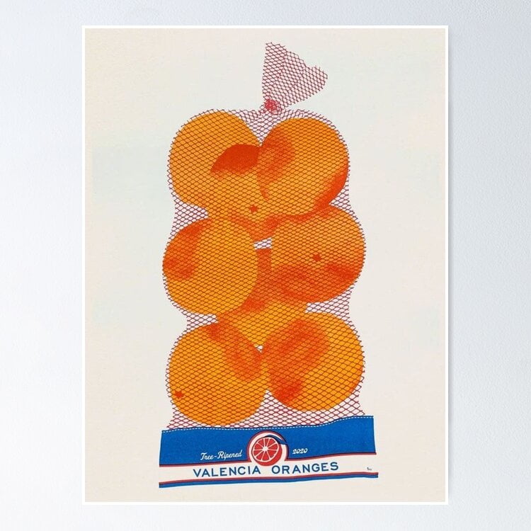 POSTER Oranges Valencia Spain Print | Digital Art Download | Orange ...