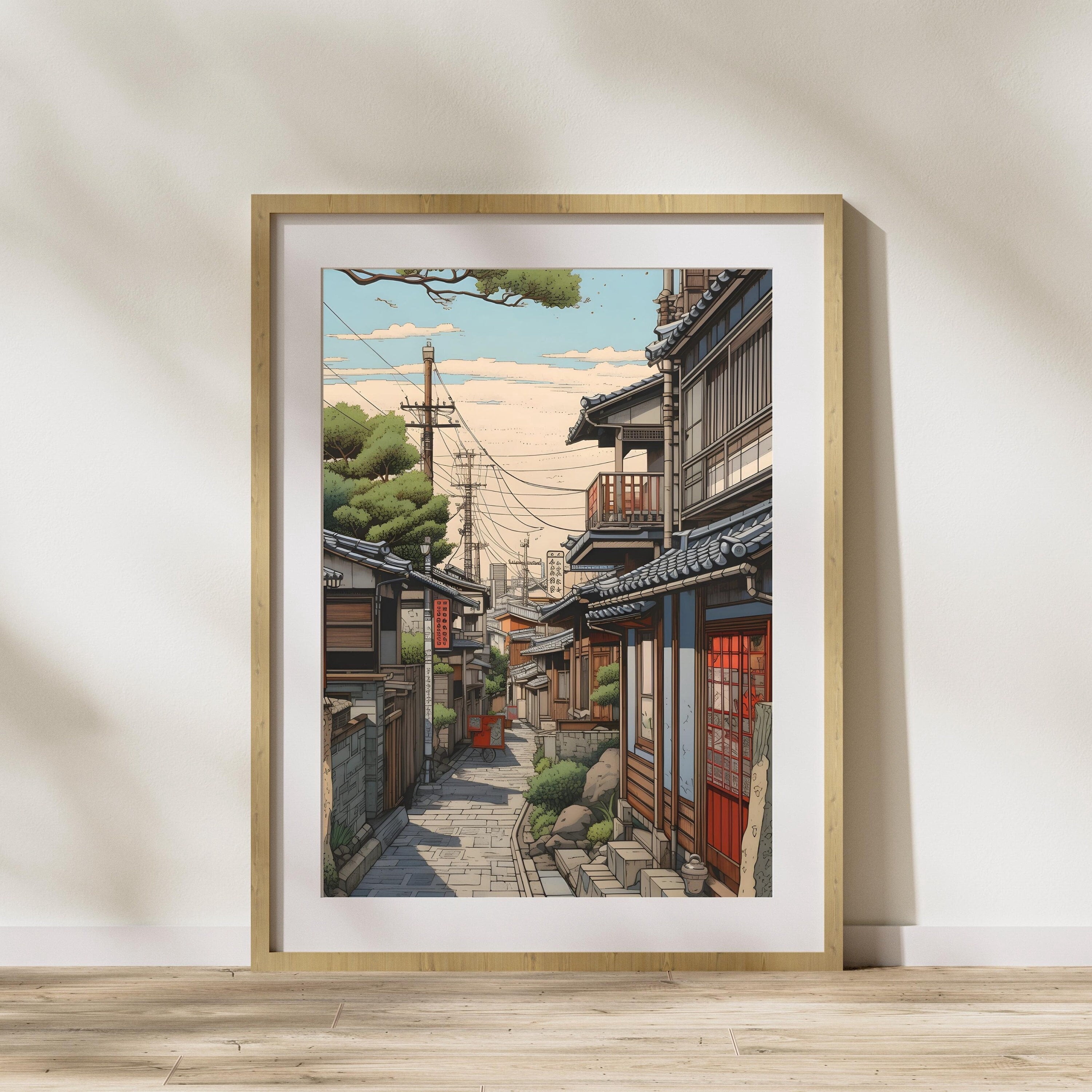 POSTER Osaka Districts, Japan Painting Art Print, Osaka Neighborhood ...