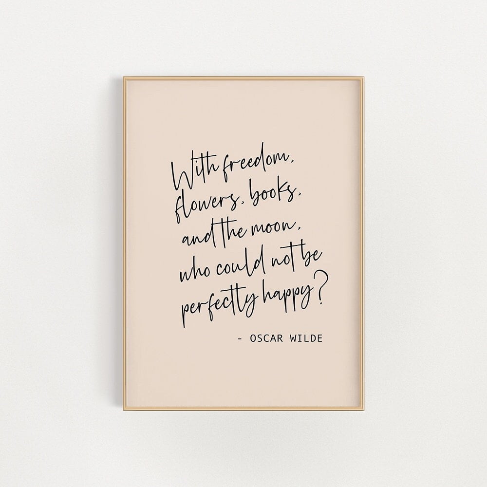POSTER Oscar Wilde Quote Poster, Quote Poster, Freedom Wall Art ...