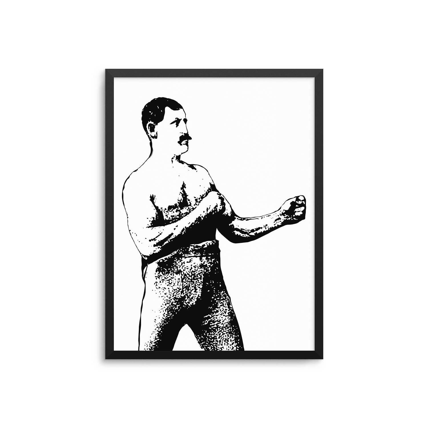 POSTER Overly Manly Man Meme - Old Fashioned Retro Boxing Poster ...