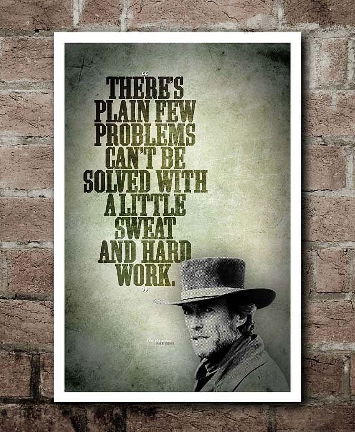 POSTER PALE RIDER "A Little Sweat and Hard Work" Quote Poster -UNFRAMED ...