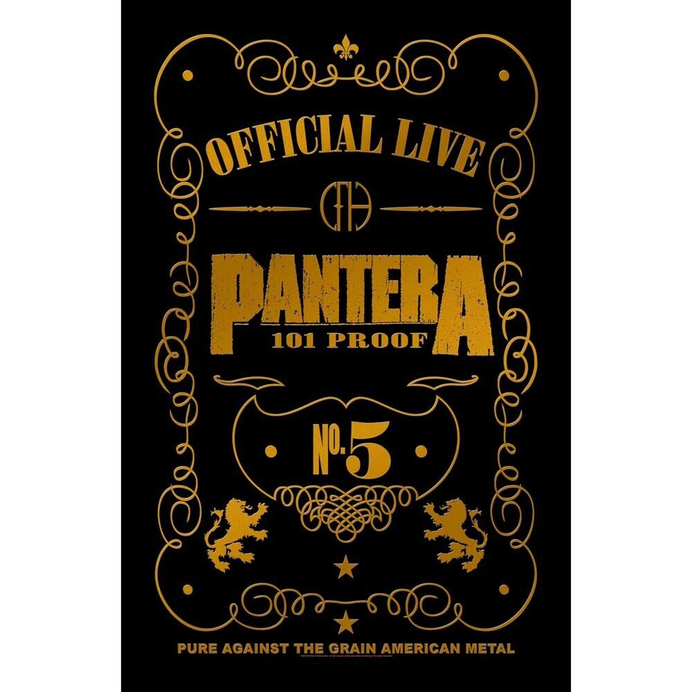 POSTER PANTERA - 101 PROOF - FABRIC POSTER FLAG - 27x42 MUSIC TP202 ...