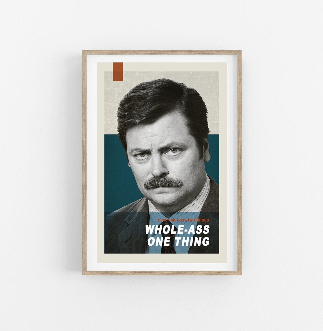 POSTER PARKS AND REC- movie poster- Ron Swanson poster- Ron Swanson ...