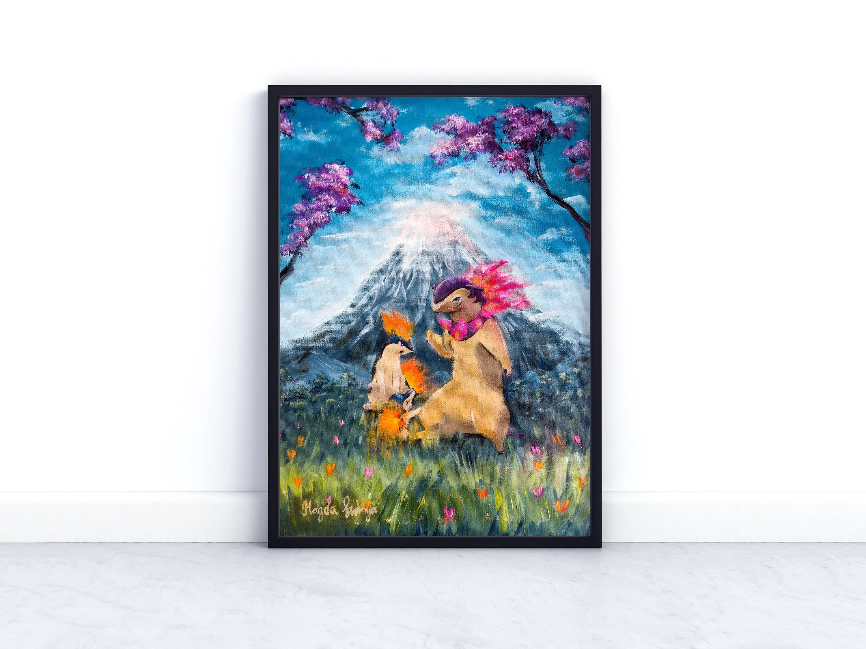 POSTER POSTER of Hisuian Typhlosion evolution art - Hisuian Typhlosion ...