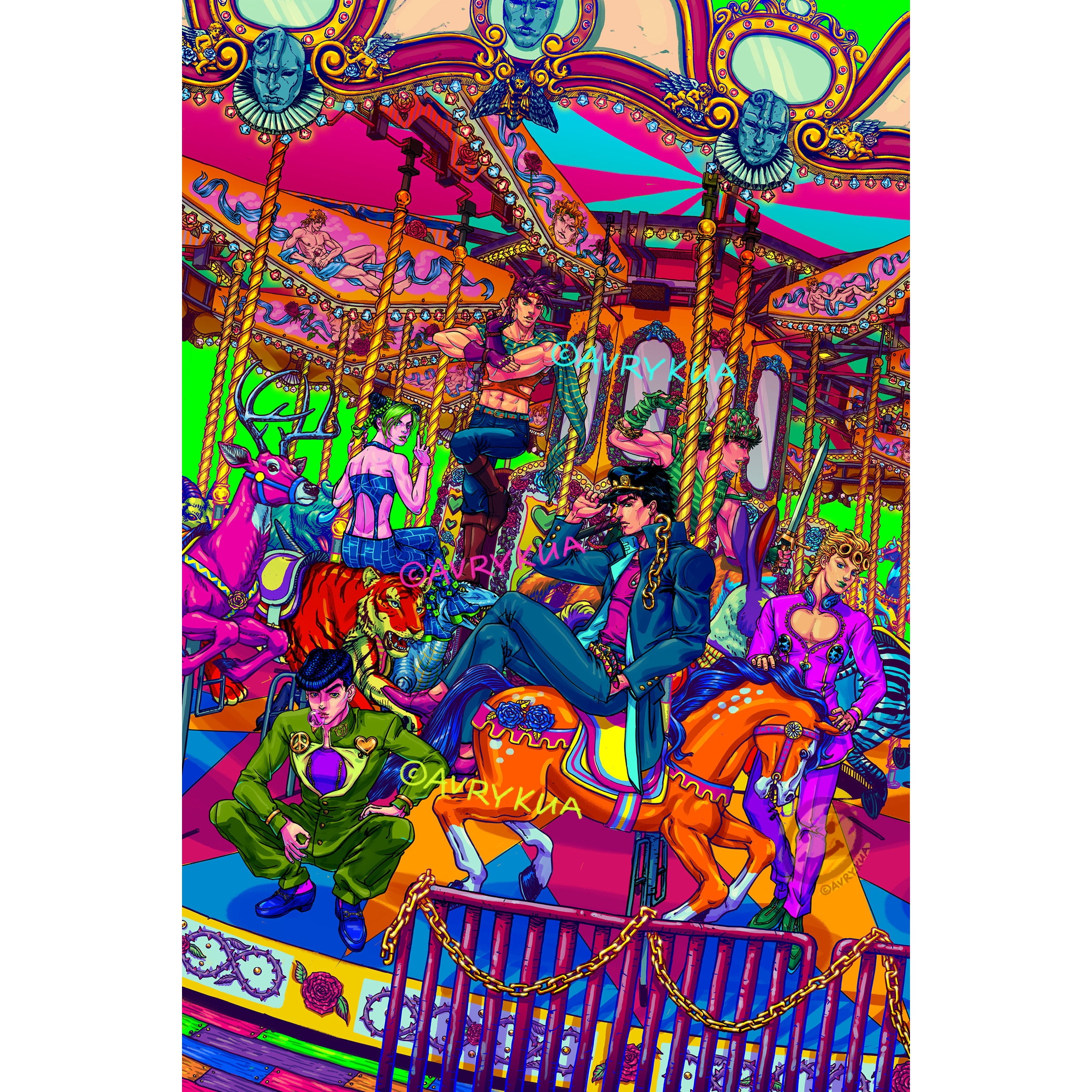 POSTER PREORDER - Colourful Carousel Poster with Protagonists â ...