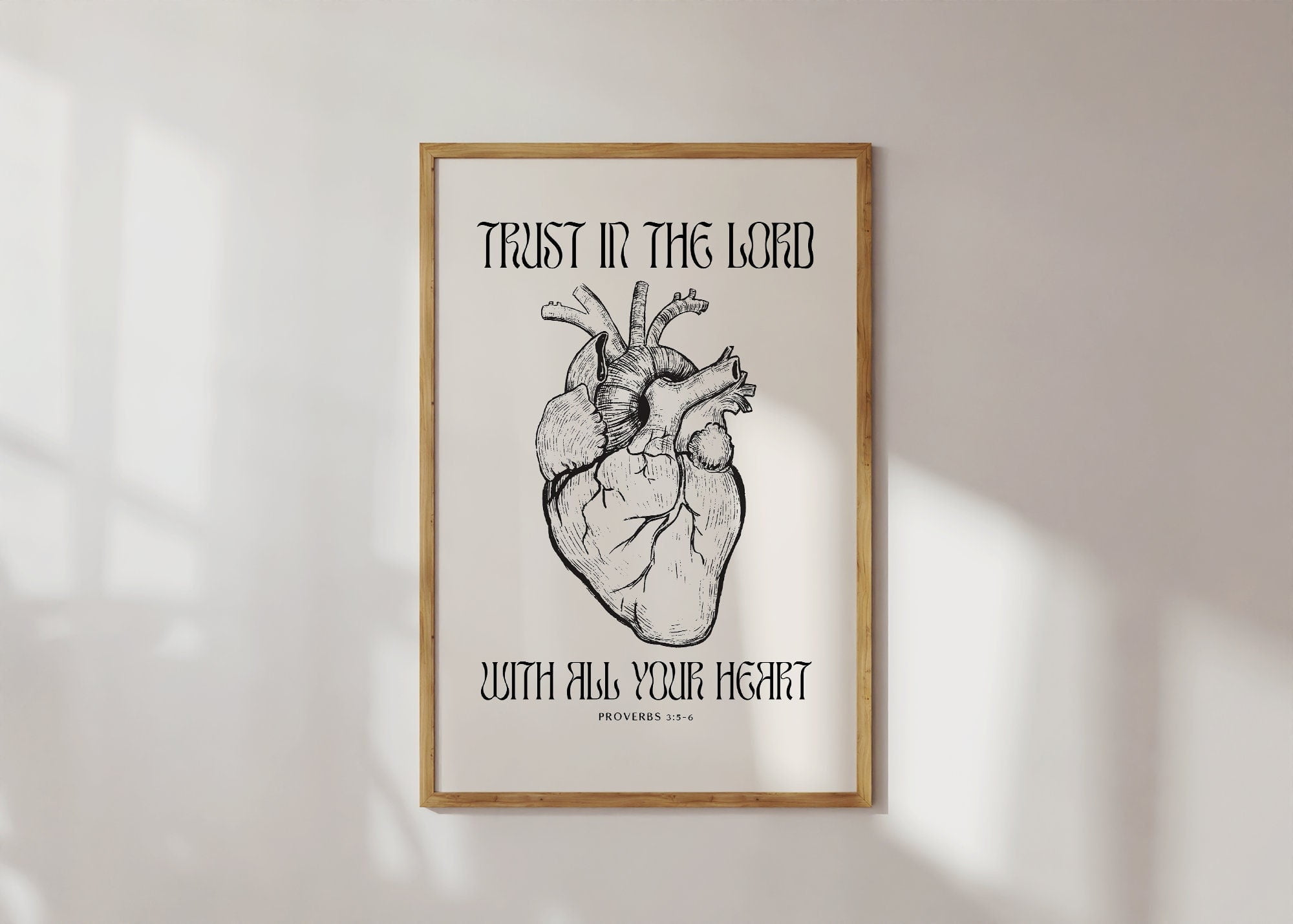 POSTER PROVERBS 3:5-6 | Trust In The Lord | Christian Merch | Vintage ...