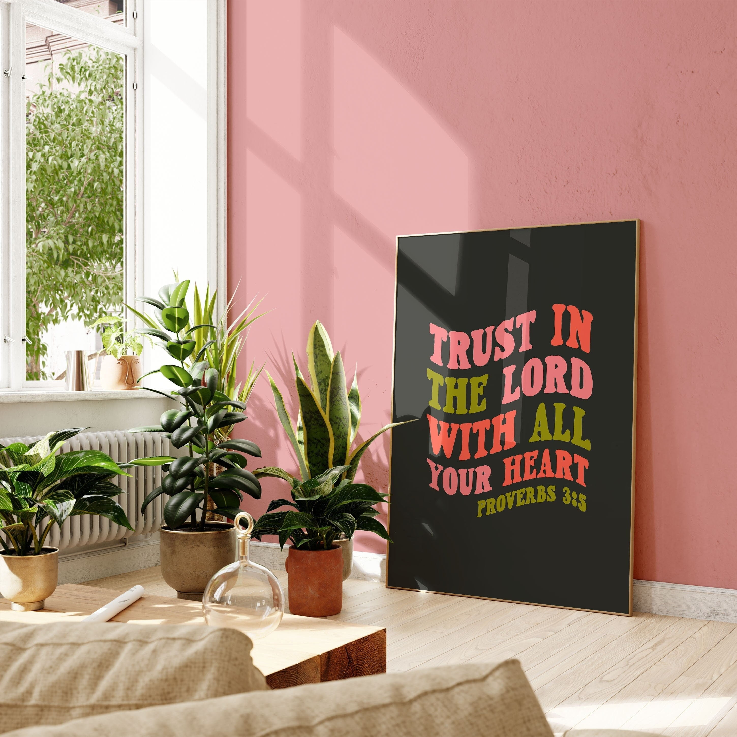 POSTER PROVERBS 3:5. Trust in the Lord. Christian Bible Quote. Wall Art ...