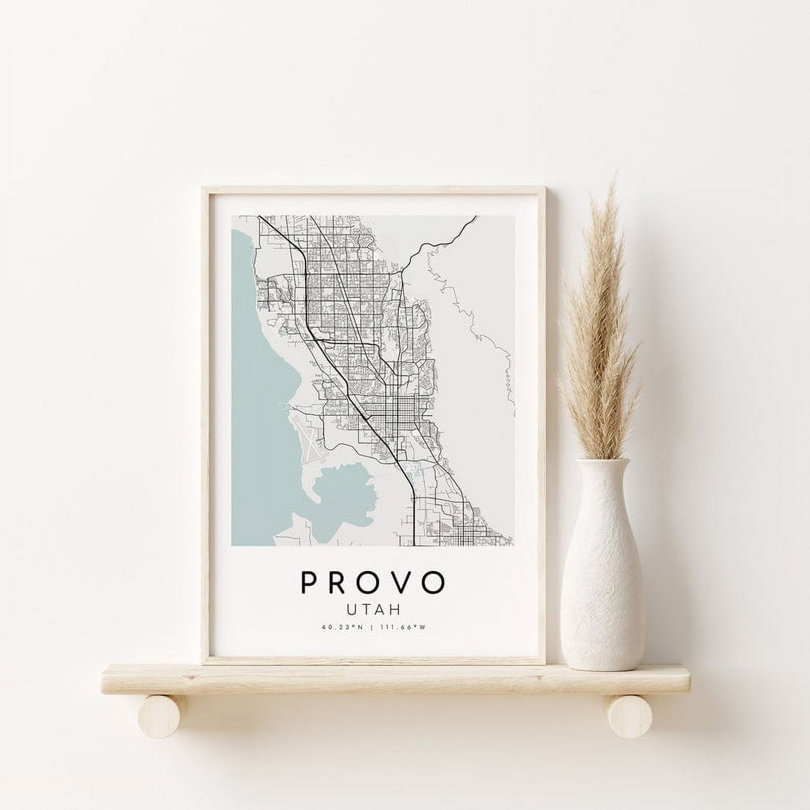 POSTER PROVO Map Print, UT USA Utah City map poster, gifts for her ...