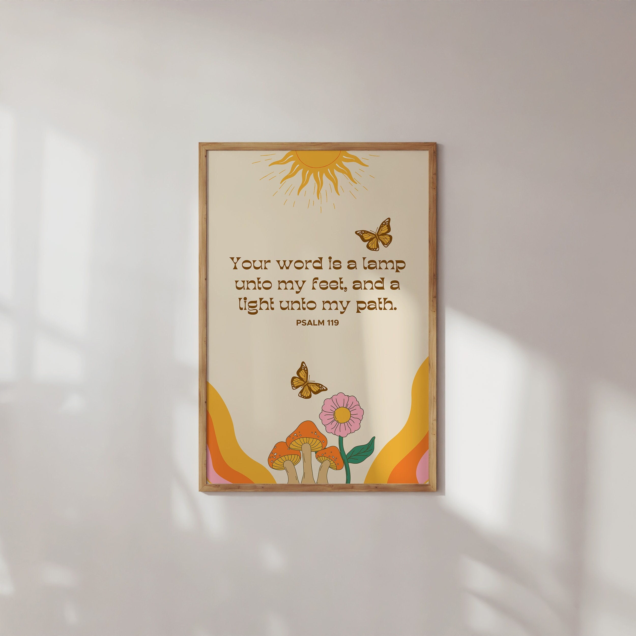 POSTER PSALM 119 | Retro Print | Print | Christian Aesthetic Wall Art ...