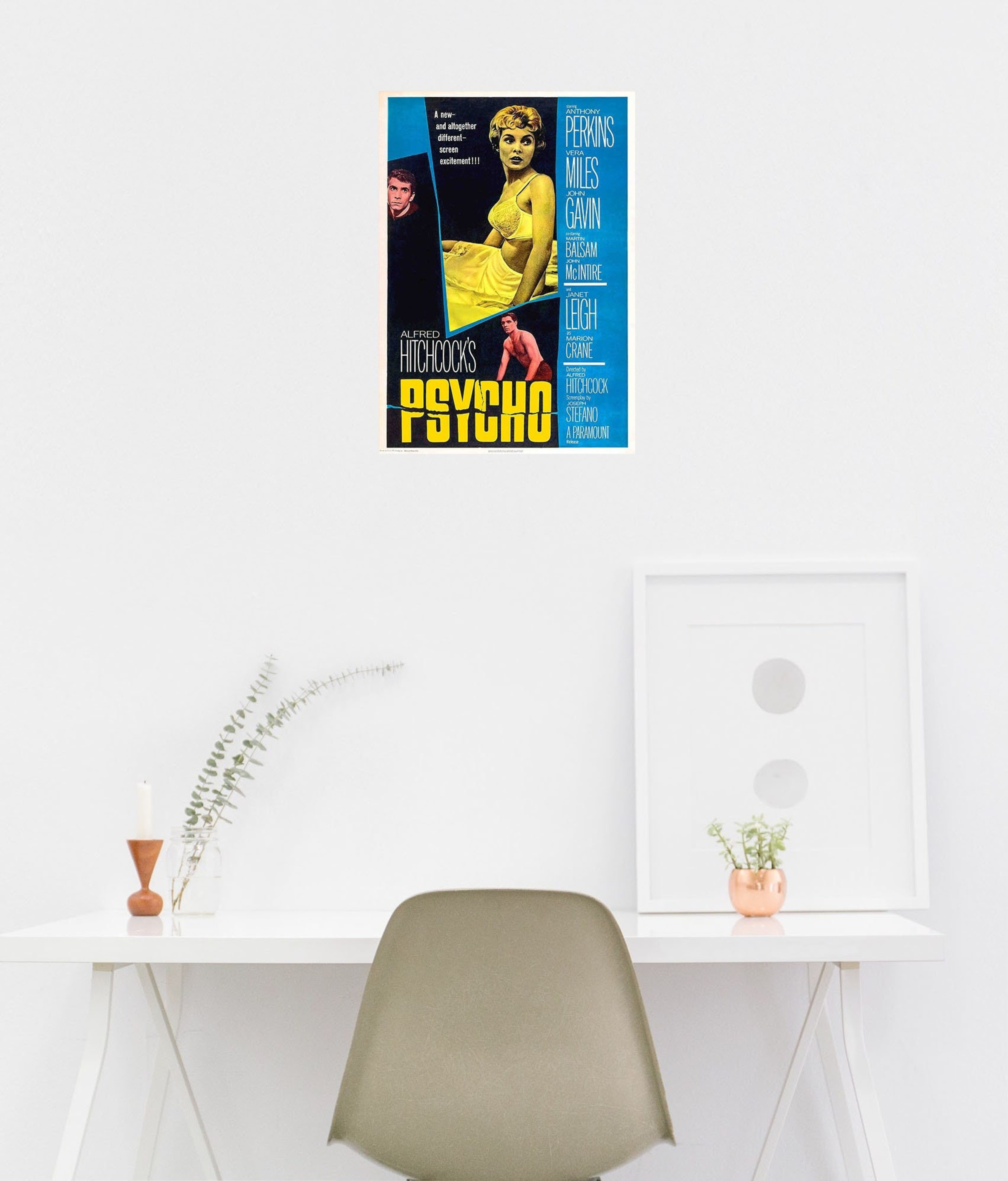 POSTER PSYCHO 1960 Movie POSTER PRINT A5-A2 Alfred Hitchcock Cult ...