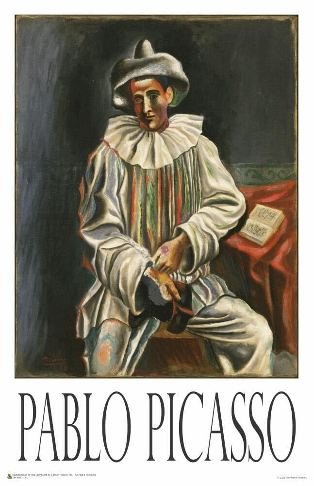POSTER Pablo Picasso - Pierrot Poster-12x18-UNFRAMED - Walmart.com