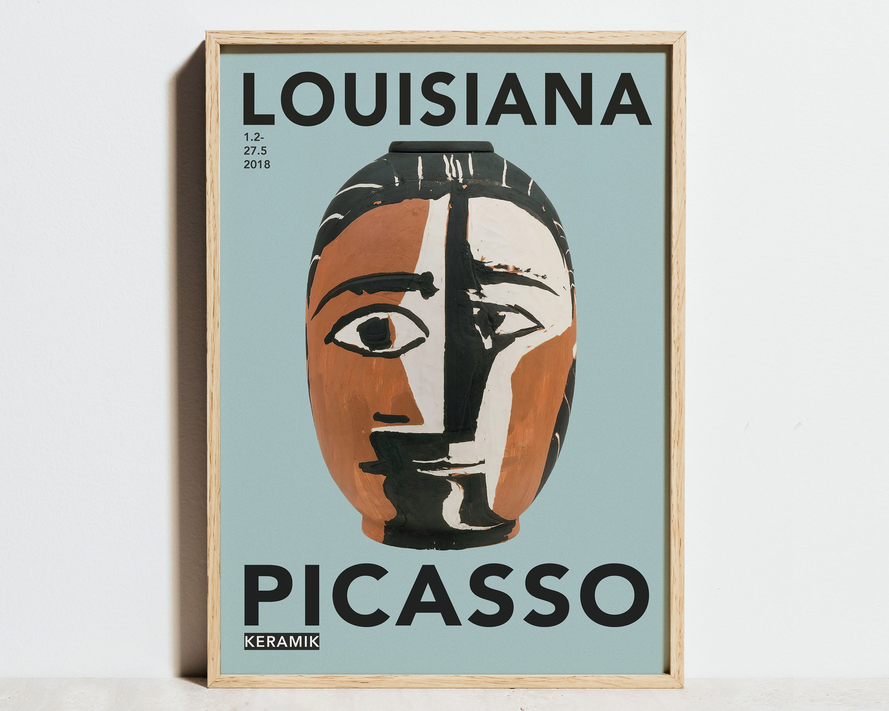 POSTER Pablo Picasso Print, Potter Face Louisiana Exhibition Poster ...