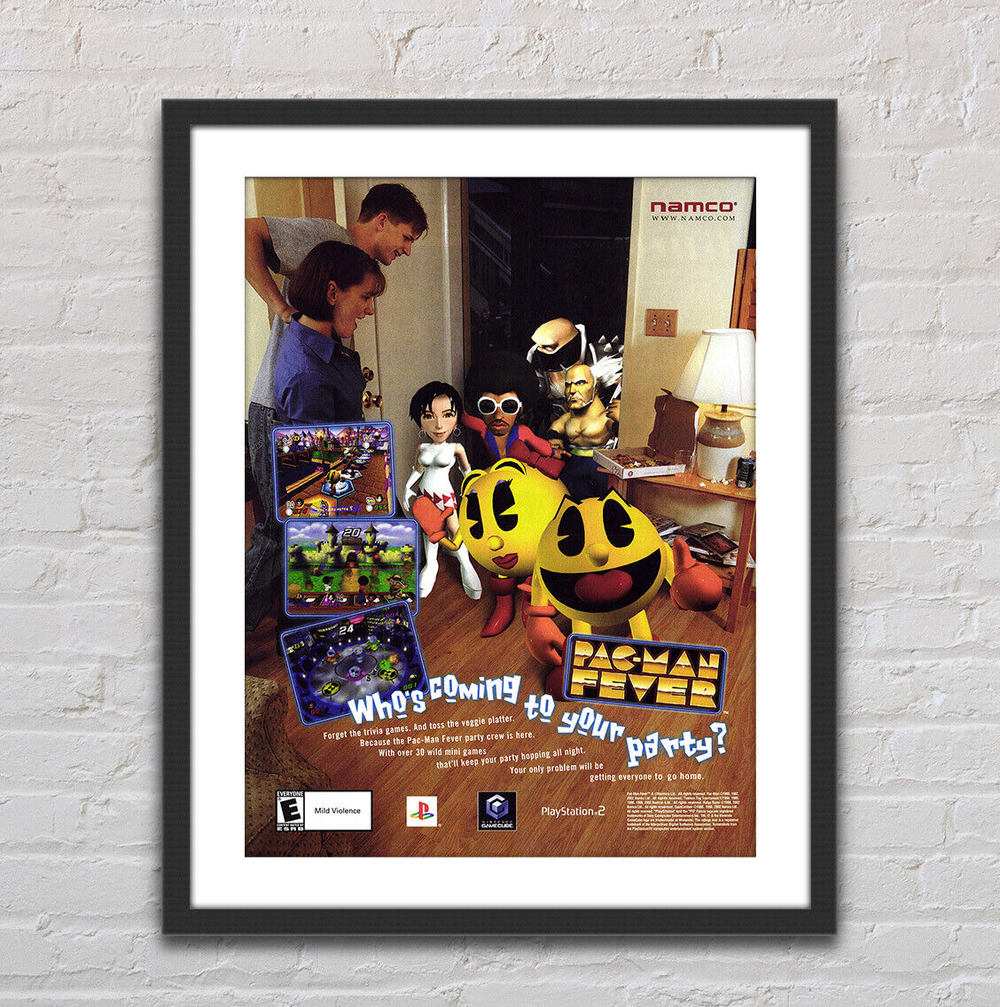 POSTER Pac Man Fever PS2 Nintendo GameCube Glossy Promo Poster 18" x 24 ...