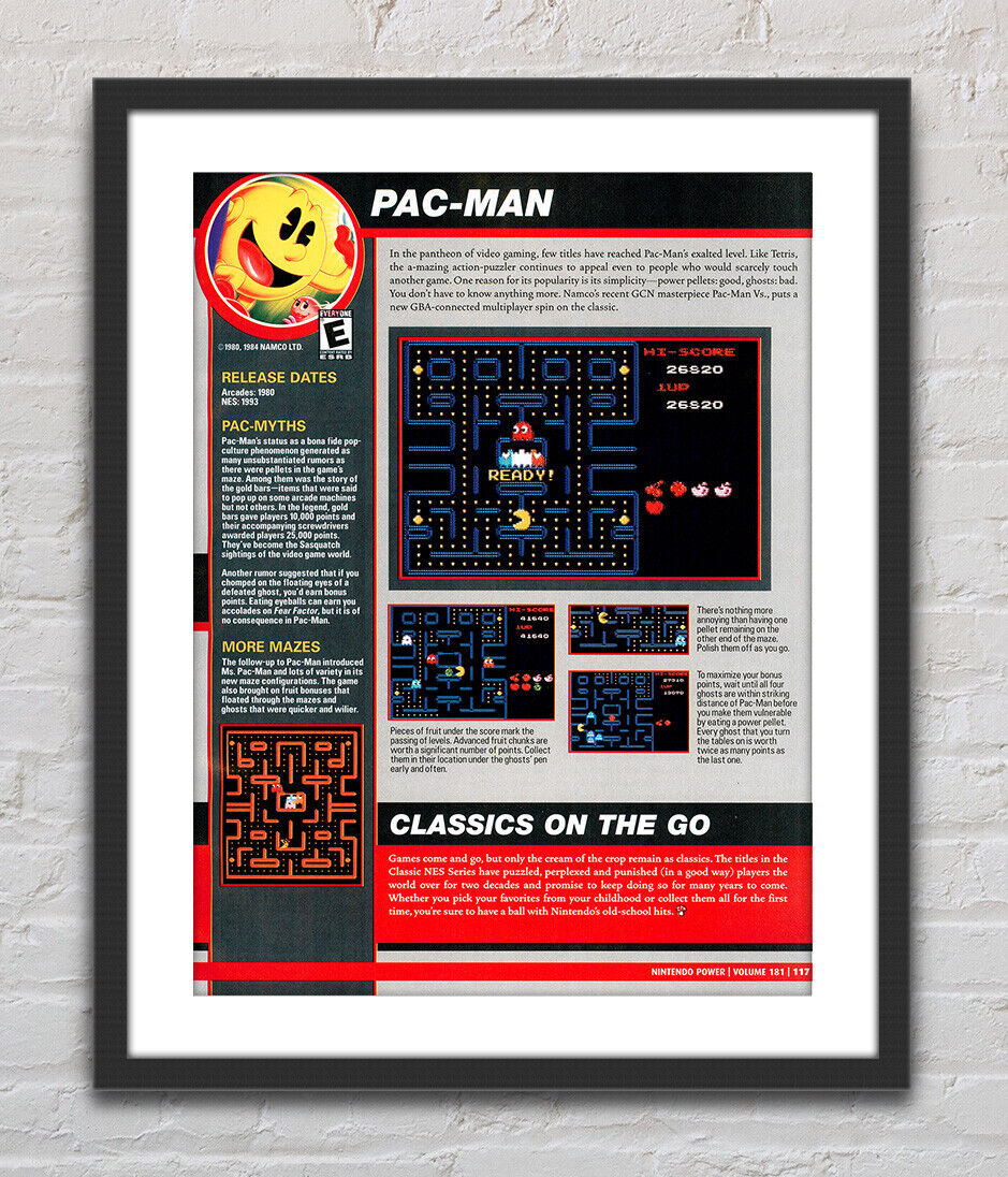 POSTER Pac-Man World Nintendo GBA Glossy Review Poster Unframed-12x18 ...
