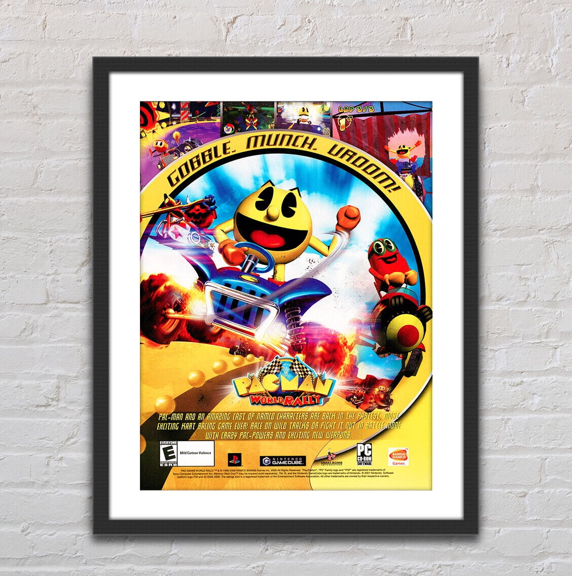 POSTER Pac Man World Rally PS2 Nintendo GameCube Glossy Promo Poster 18 ...