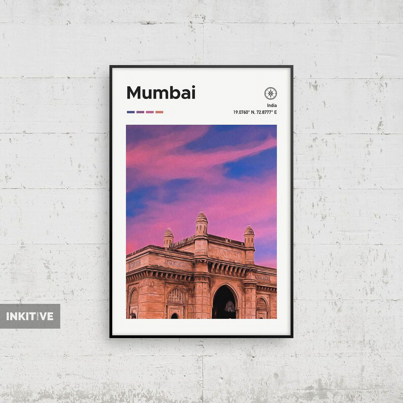 POSTER Painted Travel Poster - Mumbai Painting, Mumbai Print, Mumbai ...