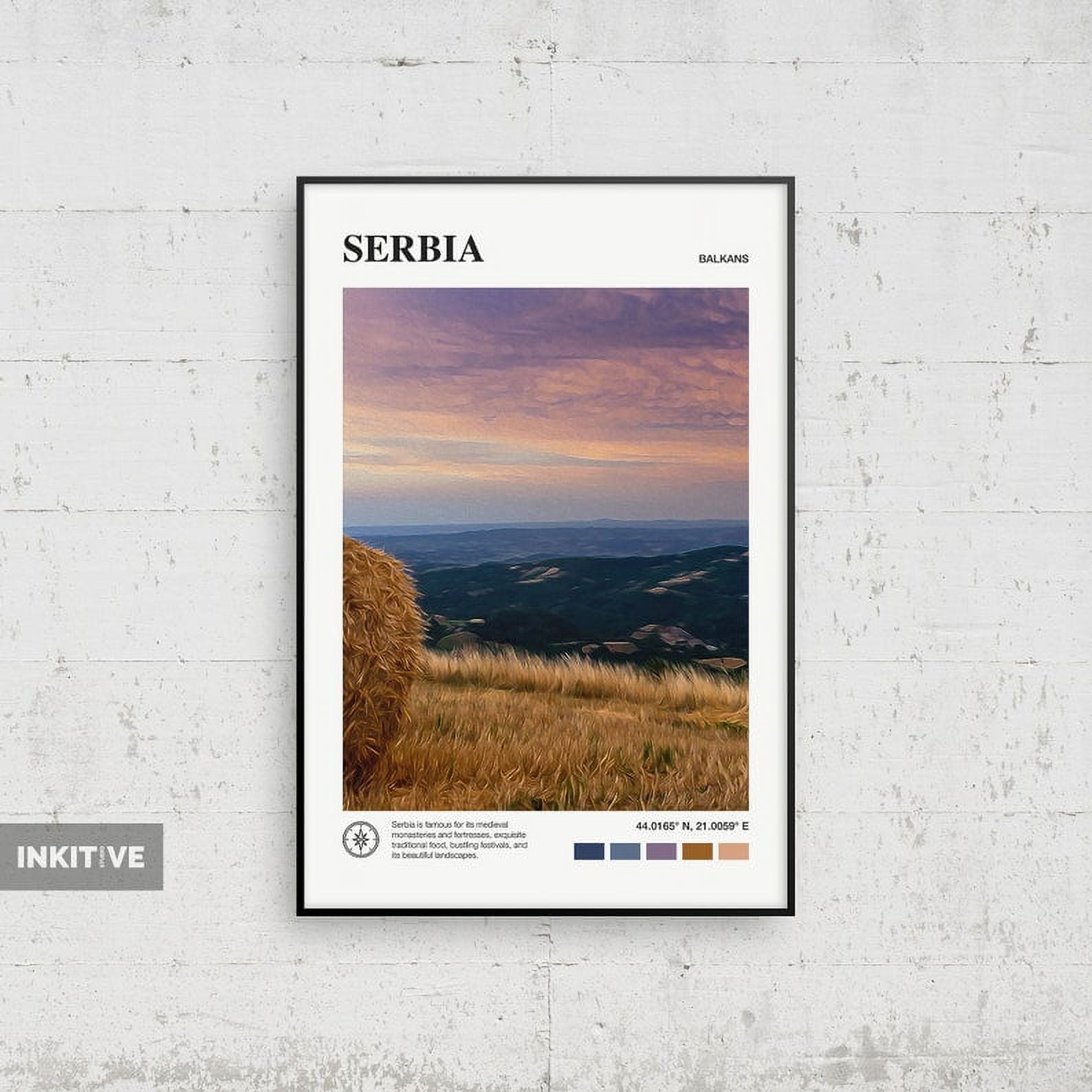 POSTER Painted Travel Poster - Serbia Painting, Serbia Print, Serbia ...