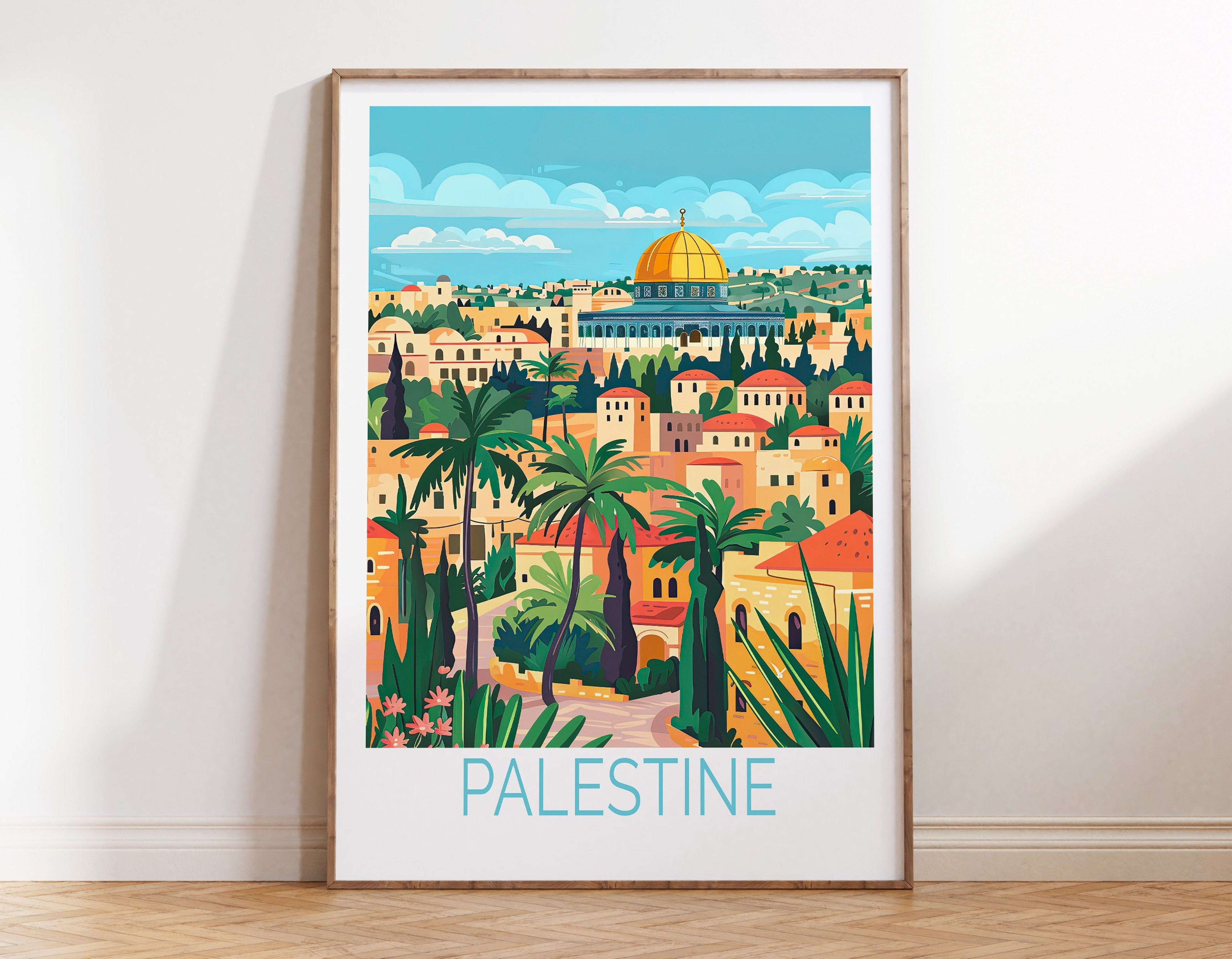 POSTER Palestine Al-Aqsa Mosque Print, Palestine Travel Wall Art ...