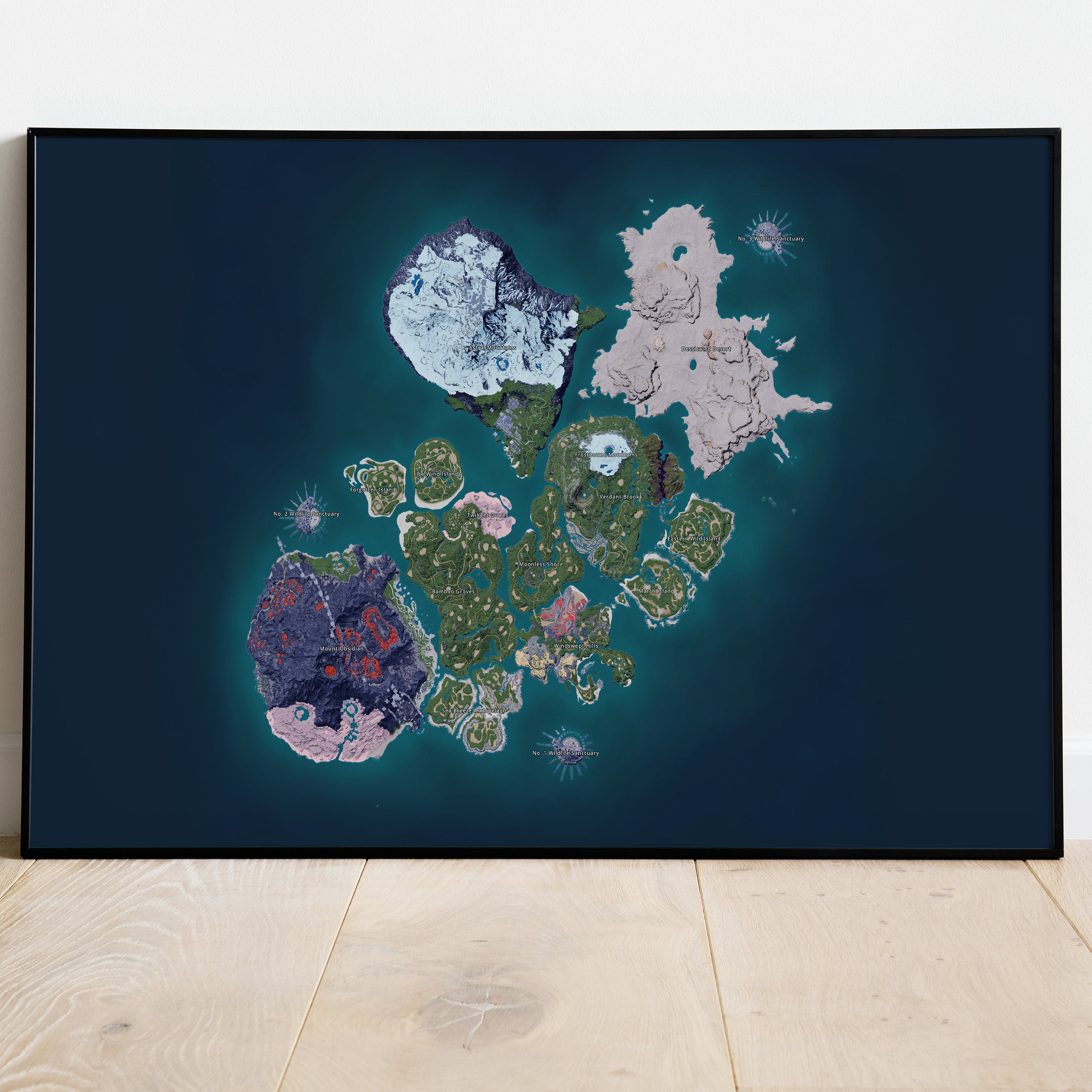 POSTER Palworld Map Poster, Wall Art & Fine Art Print, Home Decor, Game ...