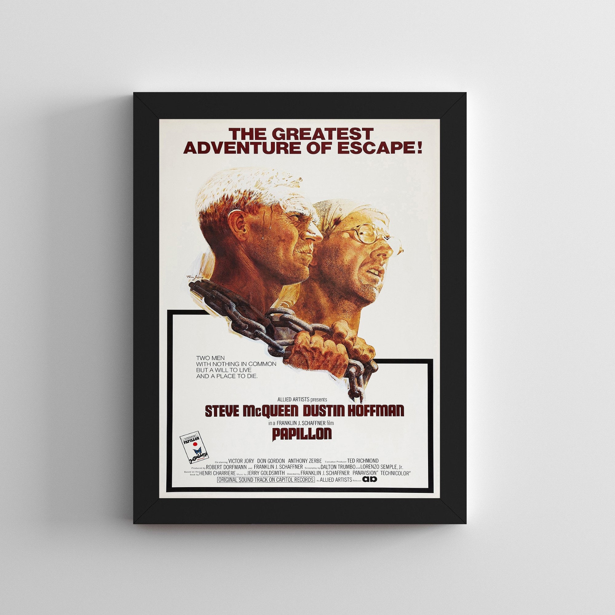 POSTER Papillon Steve McQueen Film / Movie Poster -UNFRAMED - Walmart.com