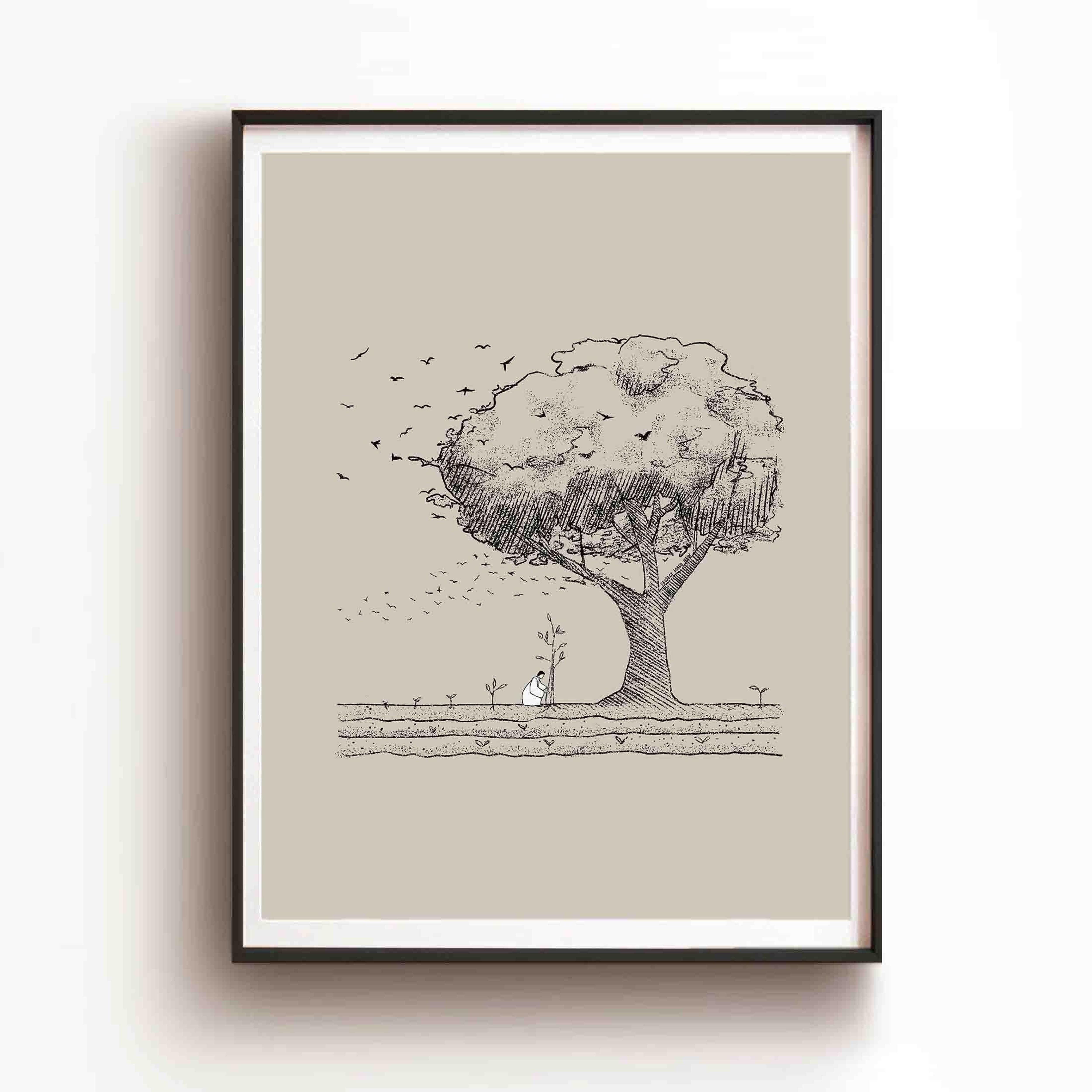 POSTER Parable of the Mustard Seed Jesus Bible Art Modern Bible Verse ...